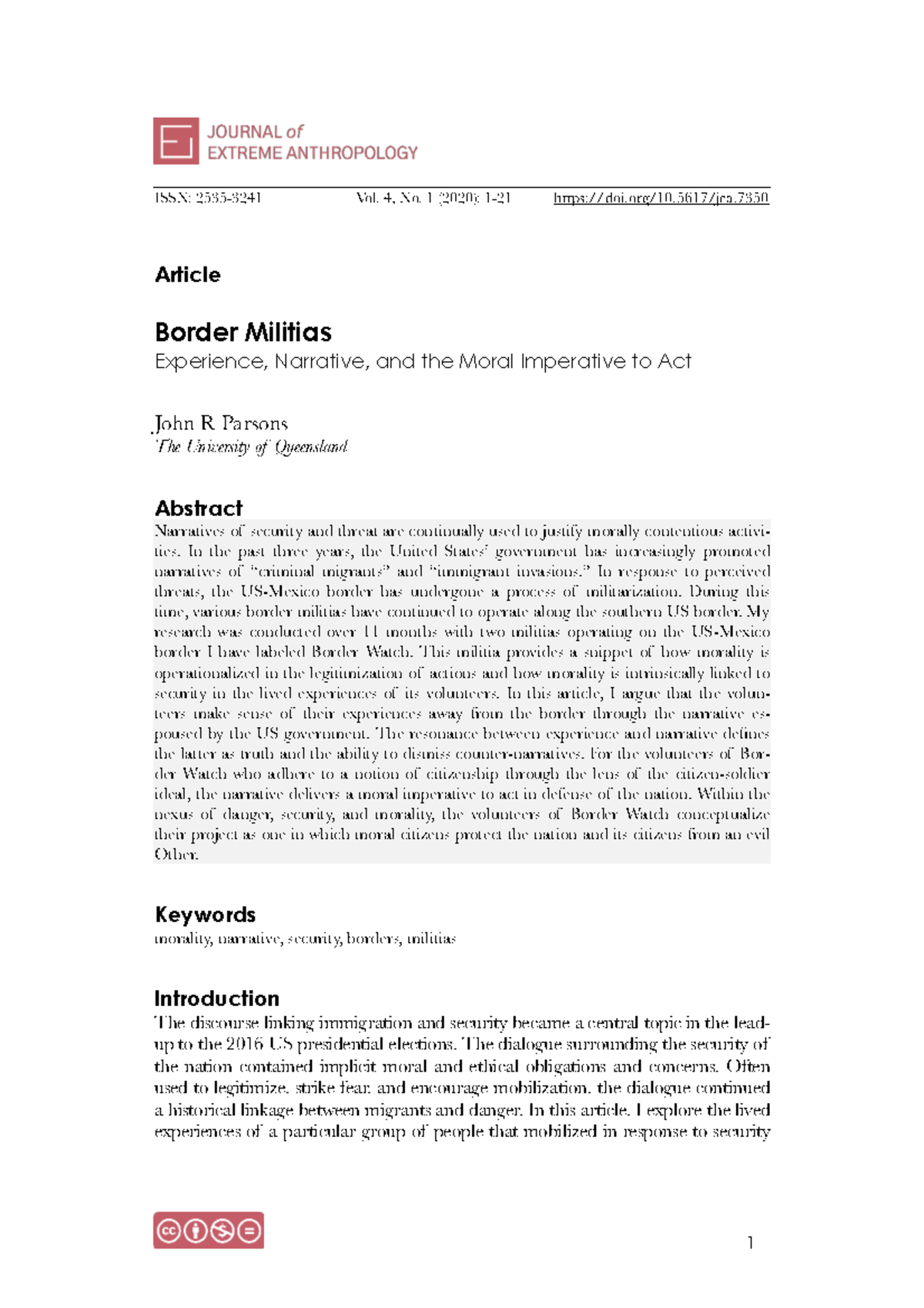 Border Militias and the Moral Imperative: US-Mexico Narratives Analysis ...