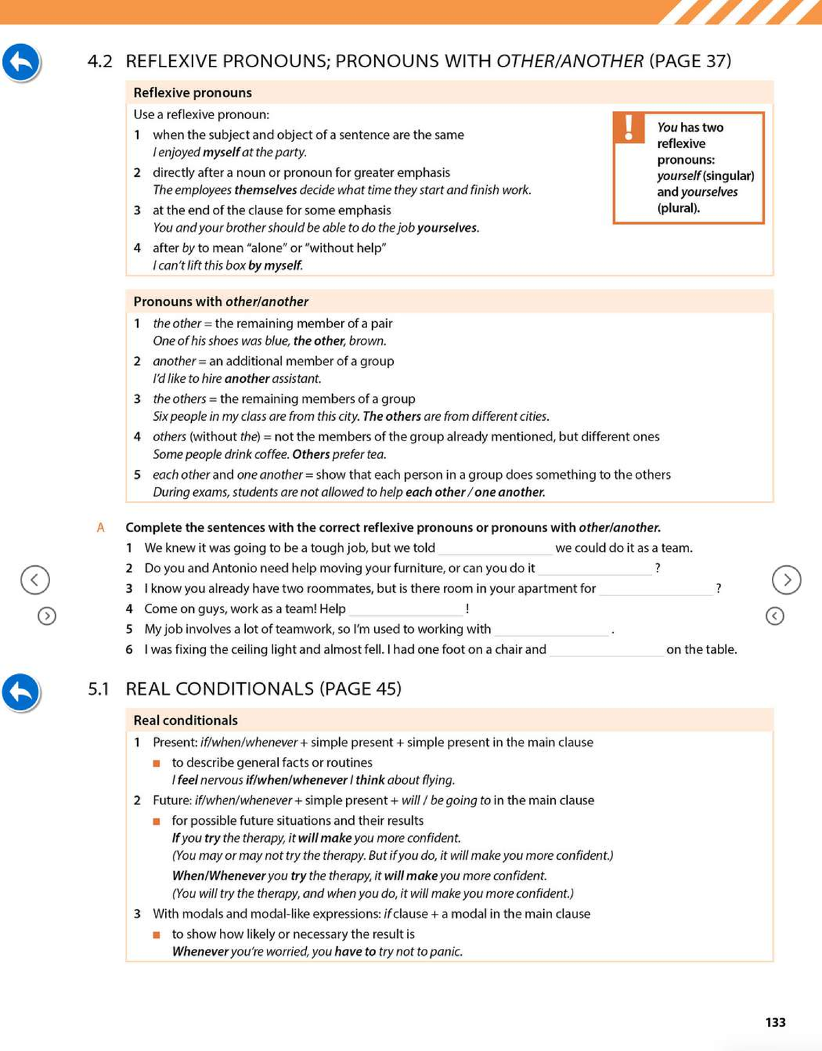 Evolve 5 Student's Book: Reflexive Pronouns & Conditionals Guide - Studocu
