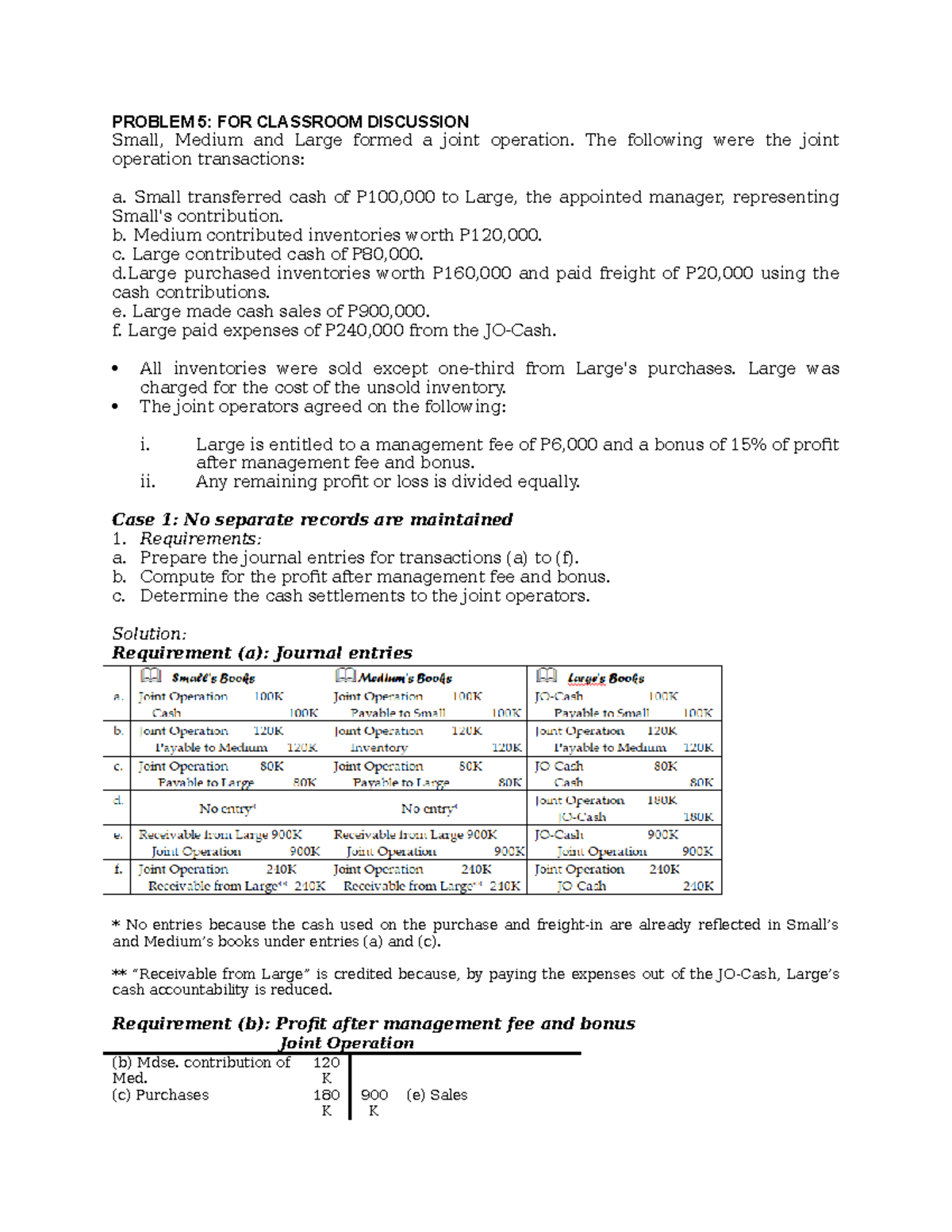 Joint Operation Transactions Analysis for Classroom Discussion - Studocu