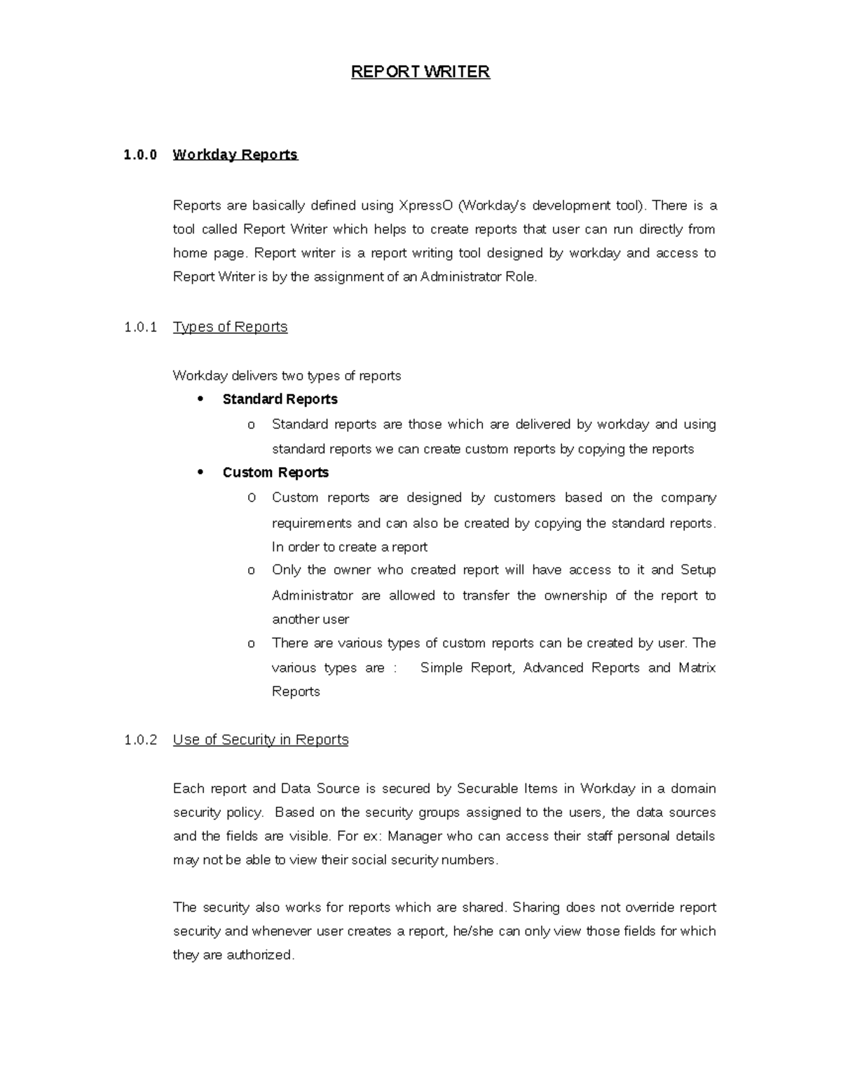 Workday Report Writer Fundamentals: A Comprehensive Guide - Studocu