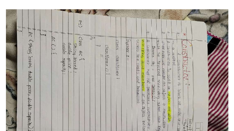 Constructor Overloading & Compile Time Polymorphism (CS101) - Studocu