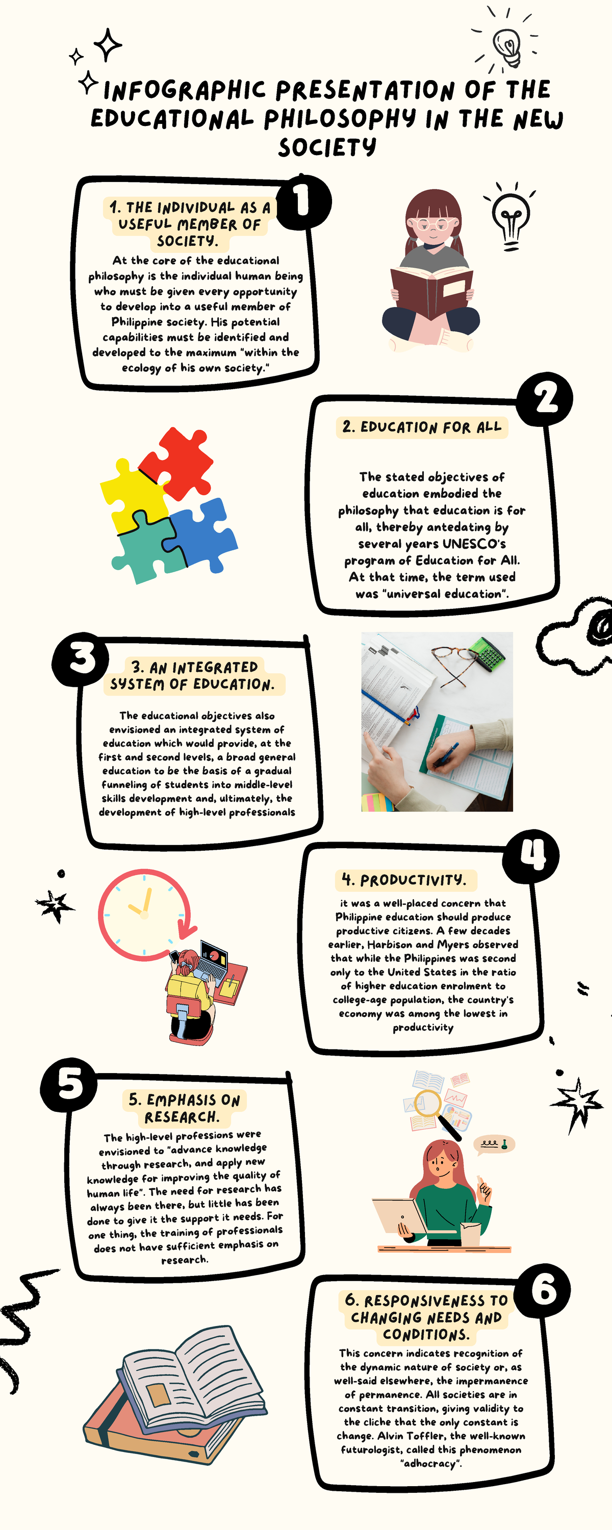 Infographic presentation of the Educational philosophy in the new ...