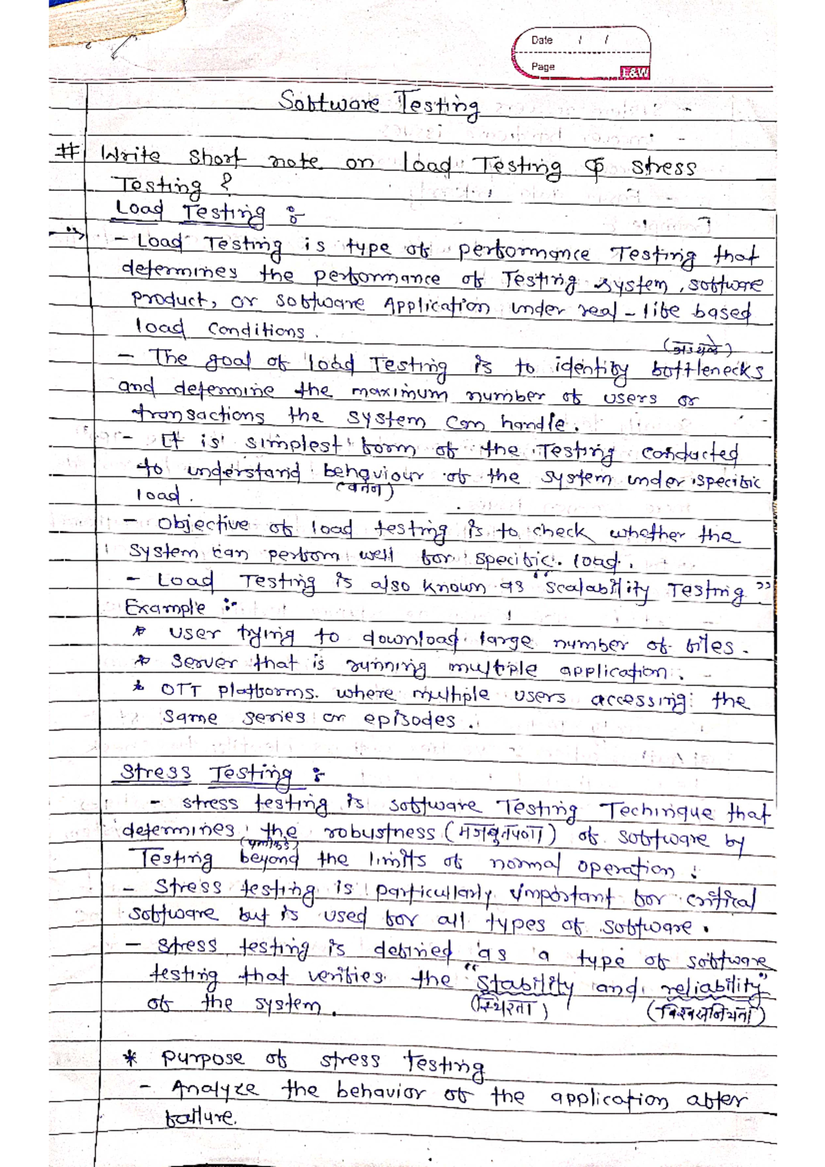 Software Testing Course Notes - 22518 - Studocu