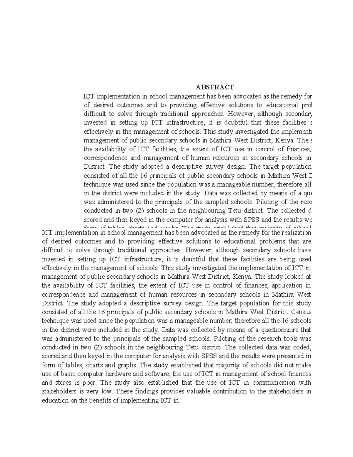 5780010616 Abstract - Practical - ABSTRACT ICT implementation in school ...
