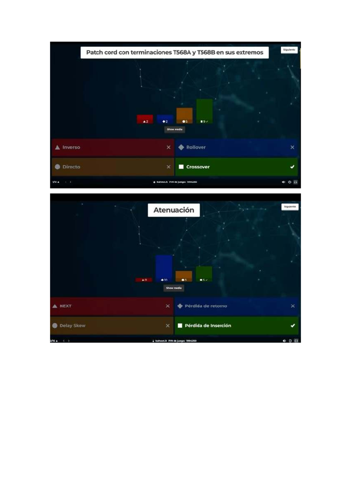 Kahoot - Preguntas sobre Cableado y Conectividad A2 05 9 - Studocu