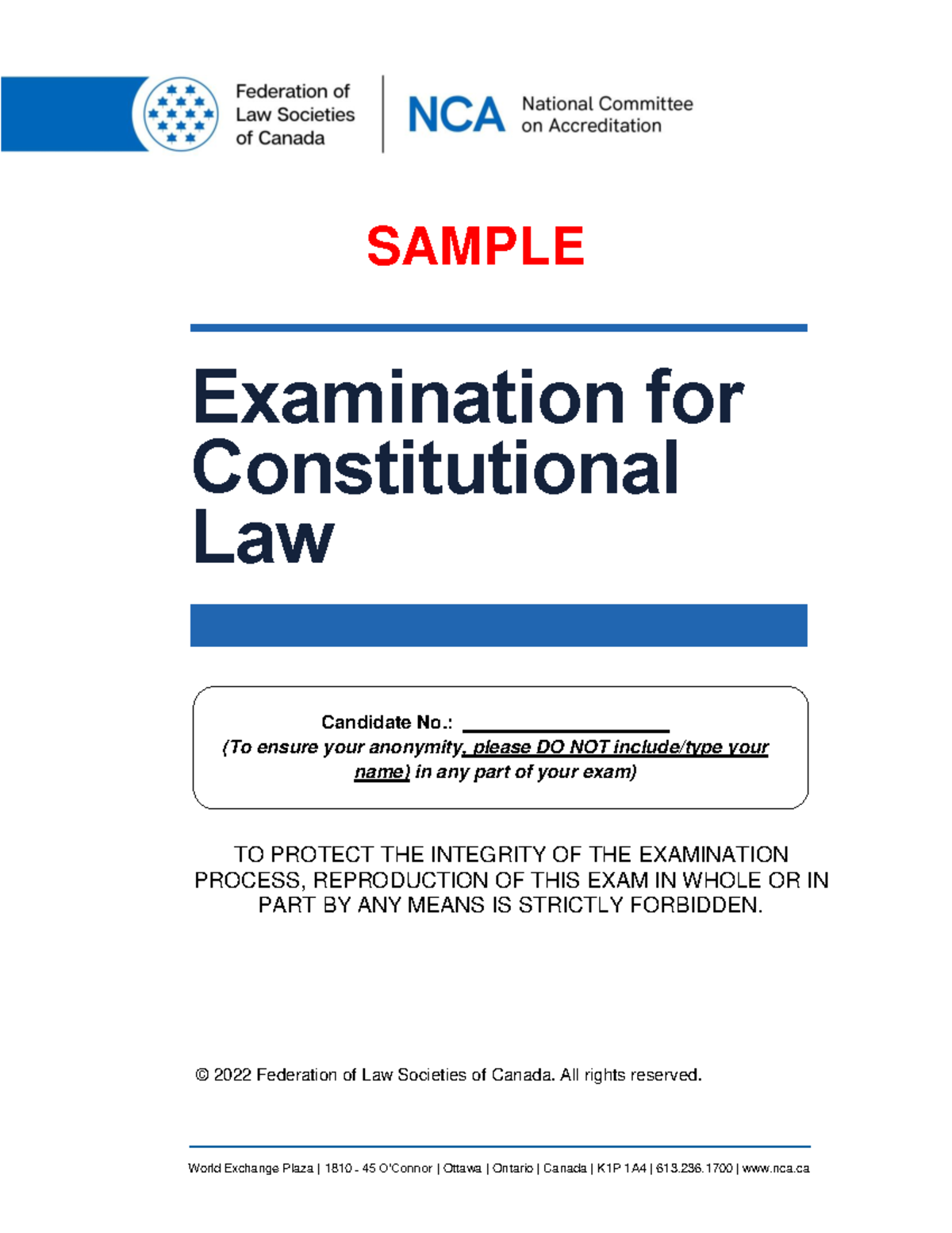 Constitutional Law Sample Exam - Key Insights and Guidelines - Studocu