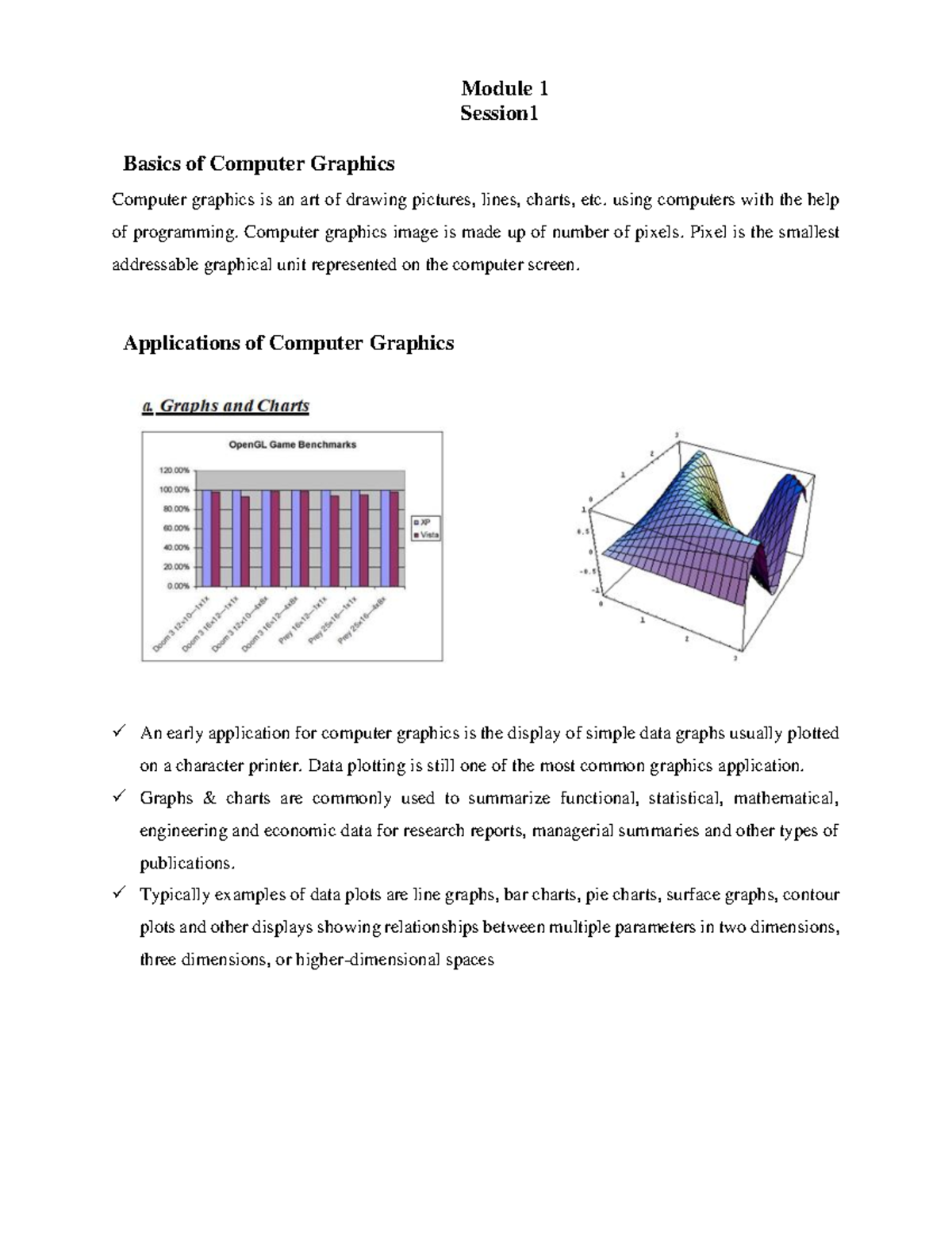 Module 1 Session 1: Introduction to Computer Graphics (CGV-1) - Studocu
