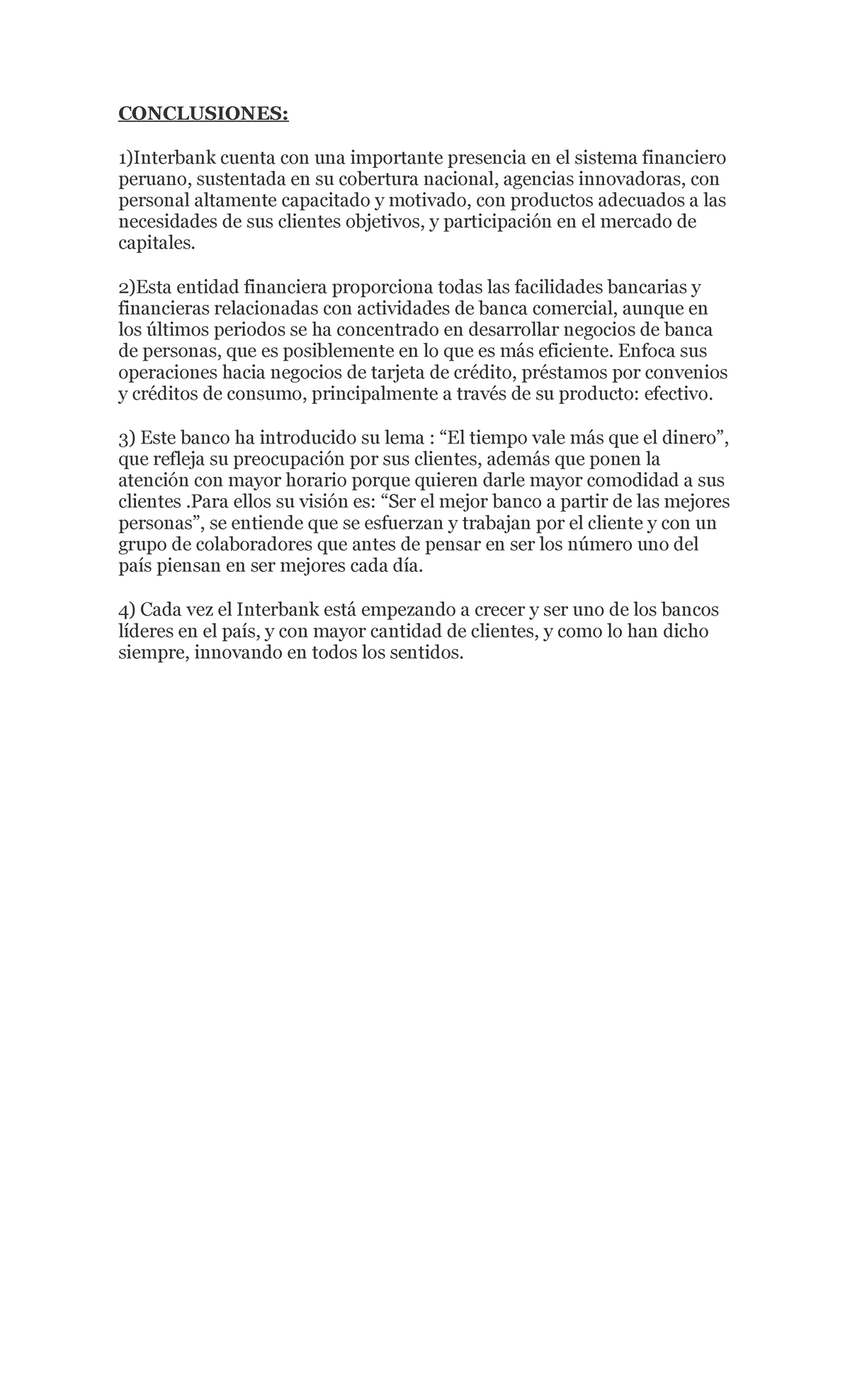 238054617 - Interbank: Análisis y Conclusiones Finales - Studocu