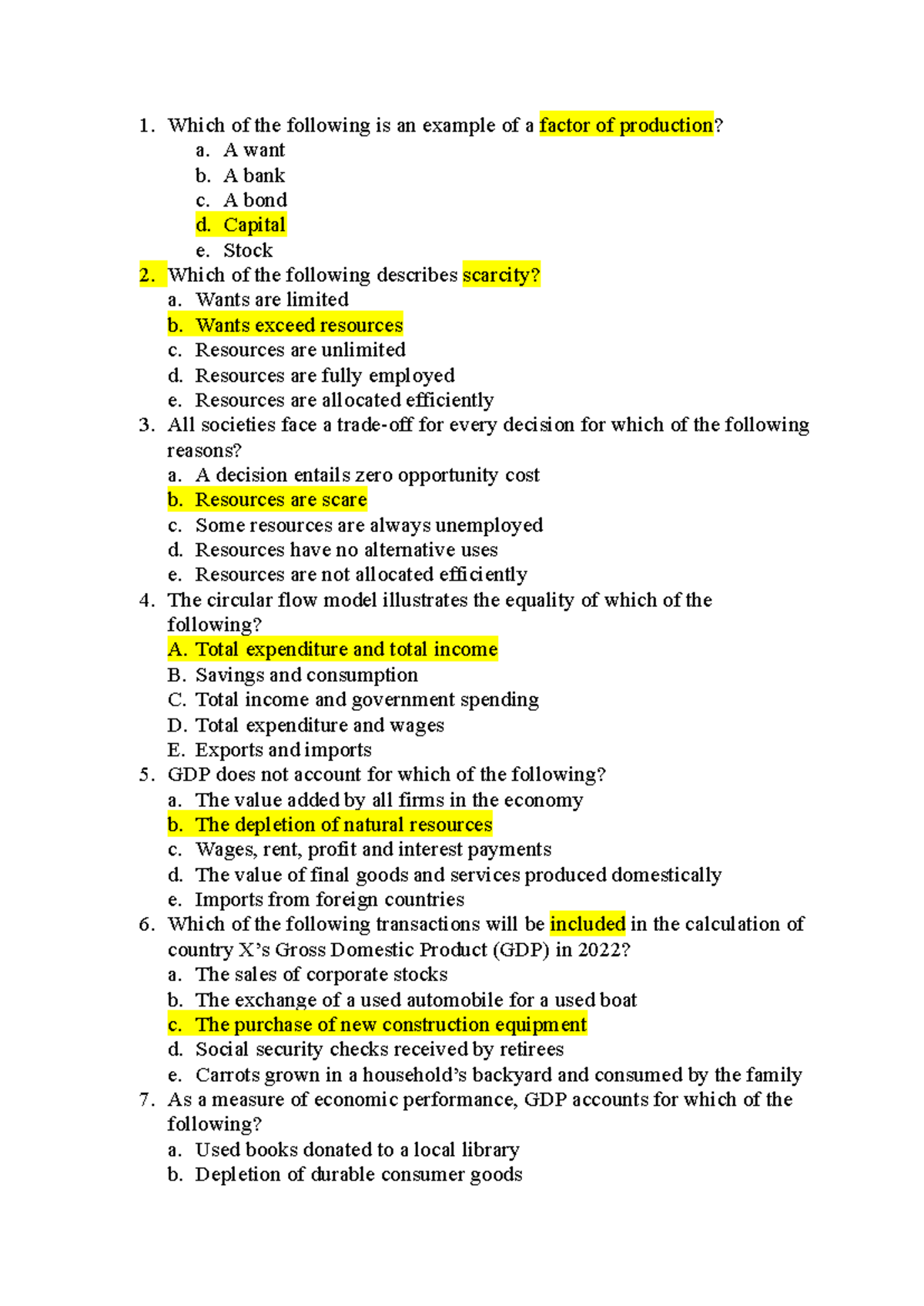 Macro Chapter 1 & 2 Quiz Questions and Answers - Studocu