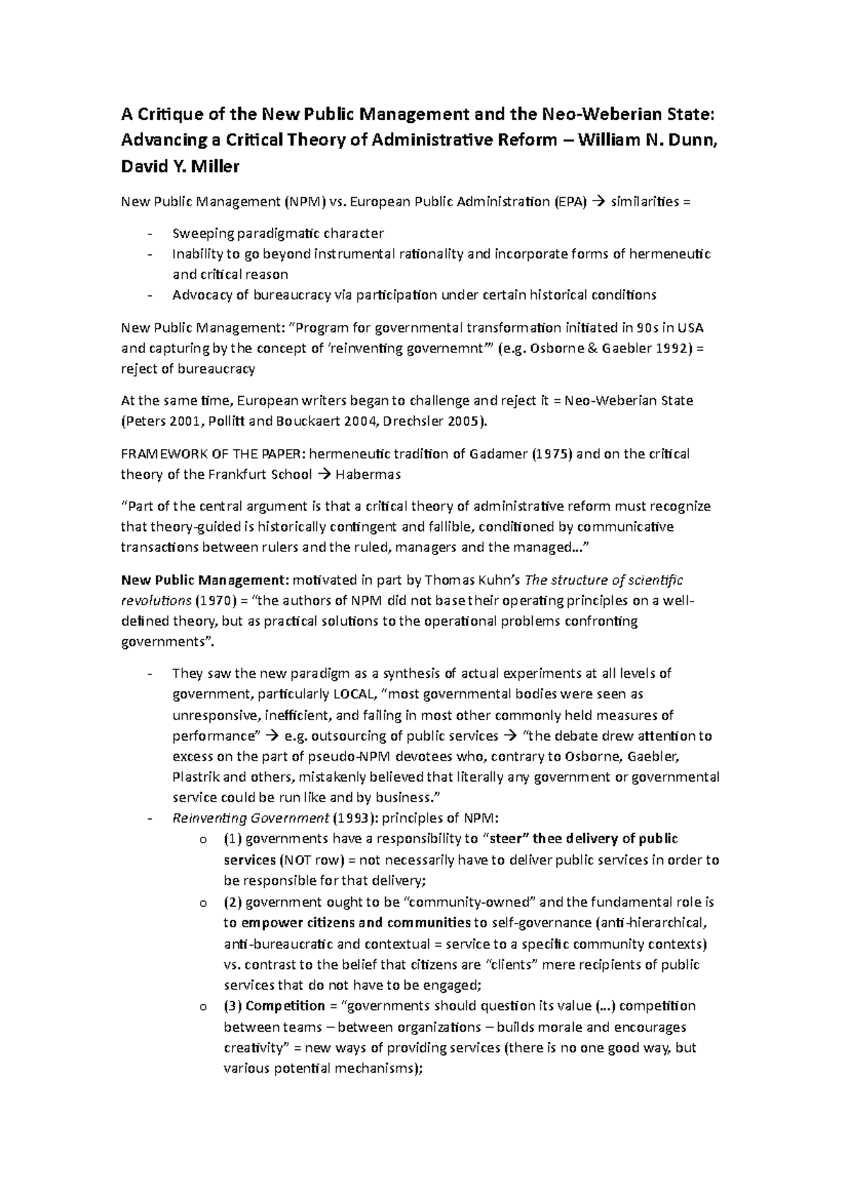 10-02 Bureaucracy: A Critical Analysis of NPM and the Neo-Weberian ...