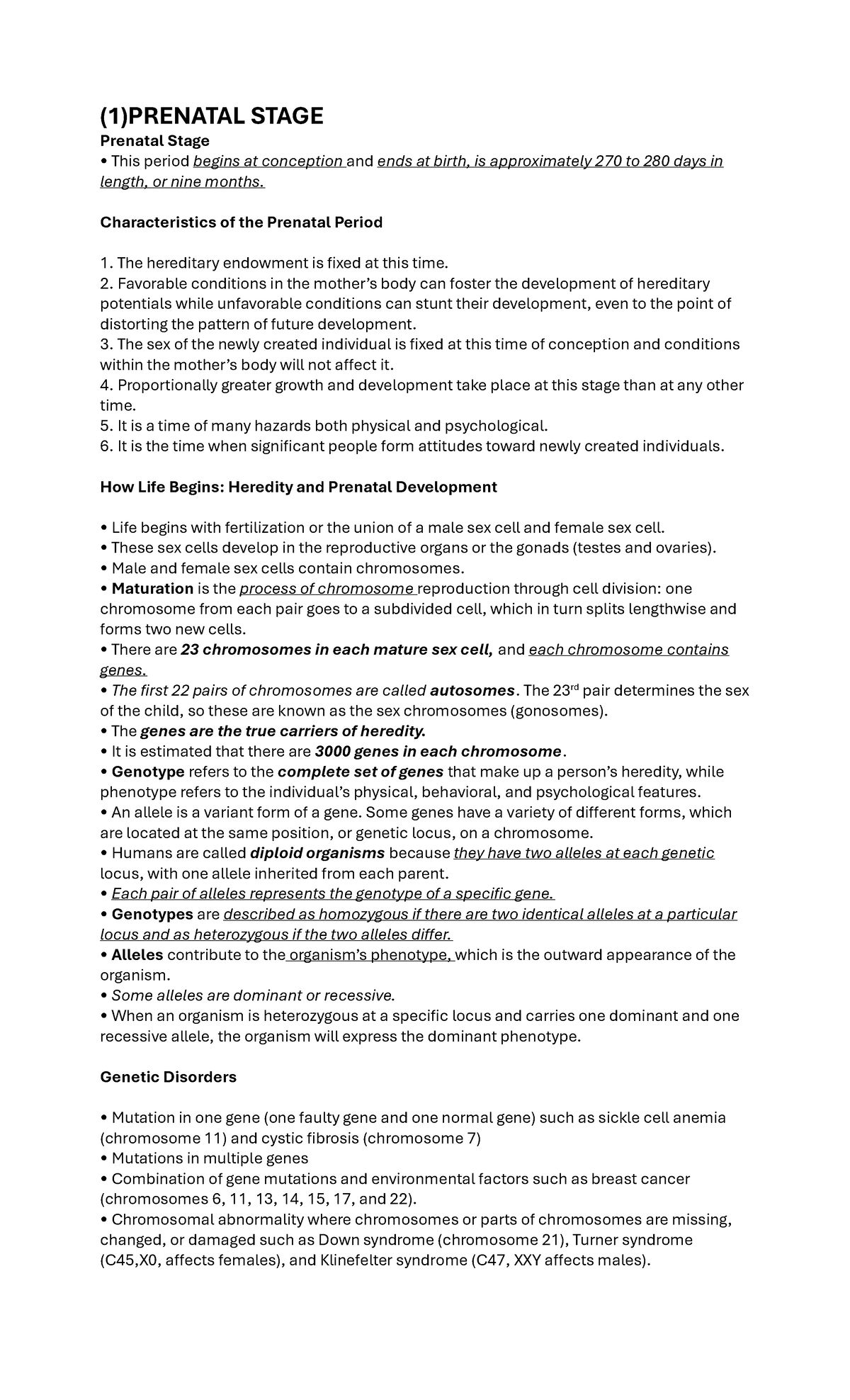 DEV PSY 101: Comprehensive Review of Developmental Stages and Hazards - Studocu