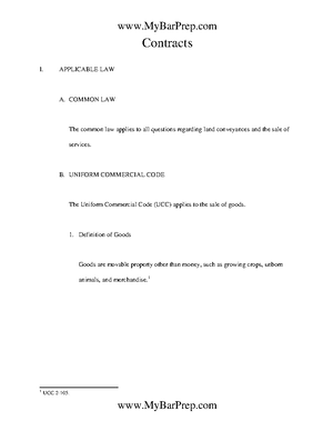 CL611 mod2modelanswer Quiz 2 - MODEL ANSWER CONTRACTS II ESSAY 1 – MODULE 2 [NOTE TO STUDENTS ...