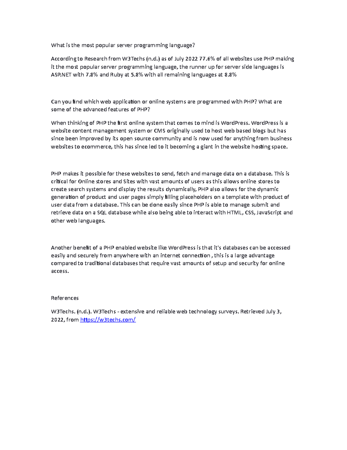 Discussion 2 2 - What is the most popular server programming language ...