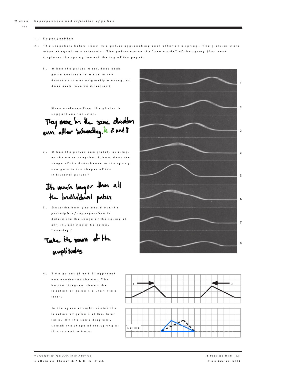 Phys 122 Tutorial 3: Superposition & Reflection of Pulses - Studocu