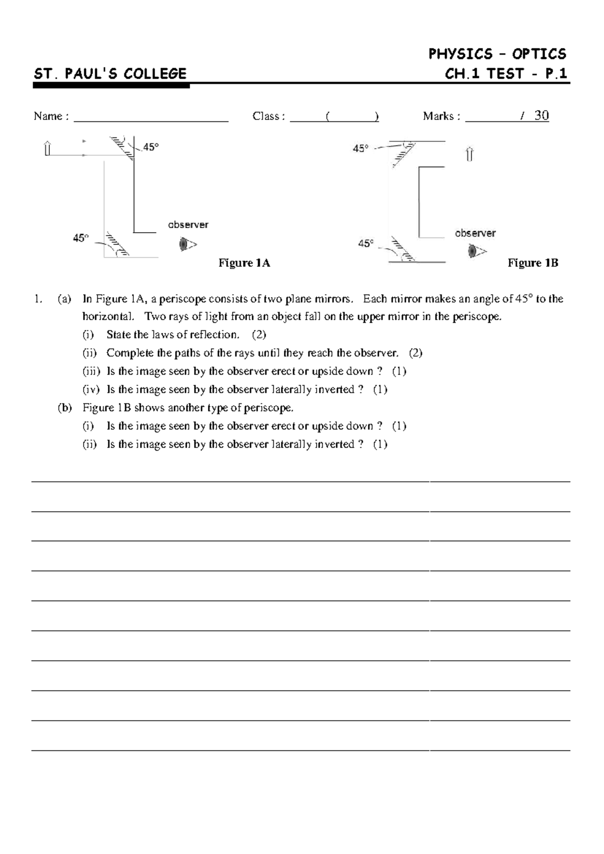 2025-26 PHYS F3 Optics Test: Chapter 1 Assessment - Studocu