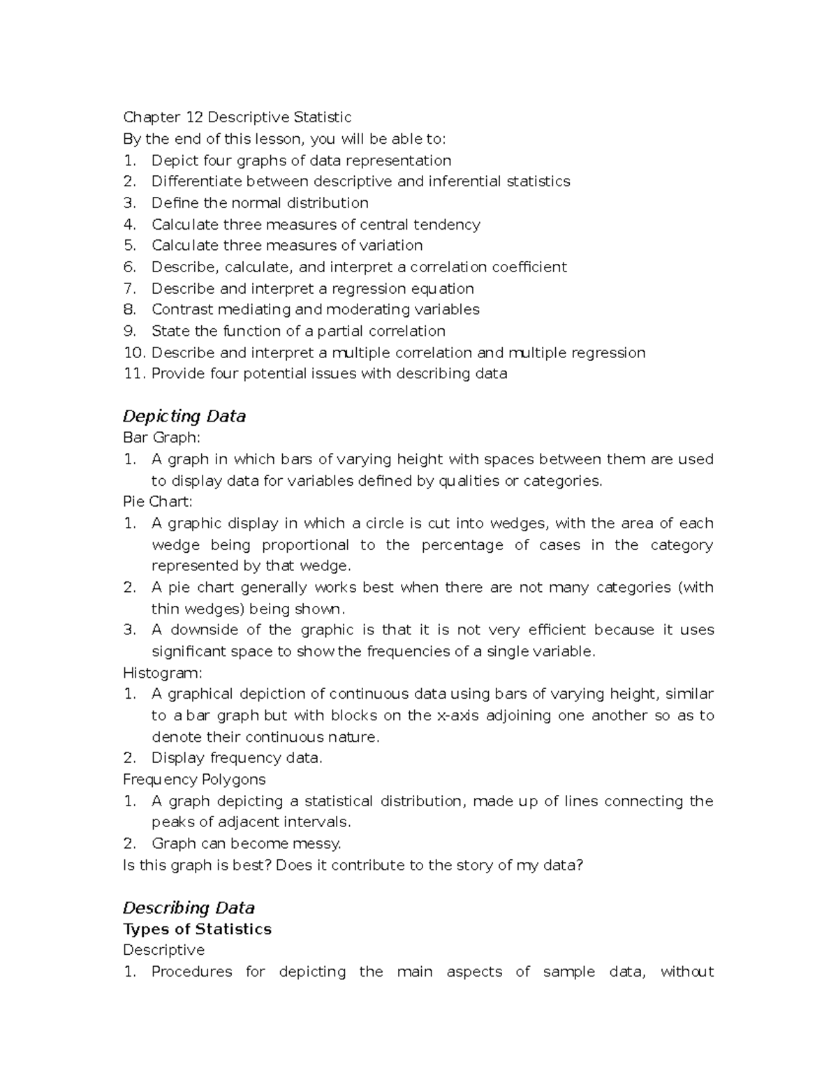 Chapter 12: Understanding Descriptive Statistics and Data ...