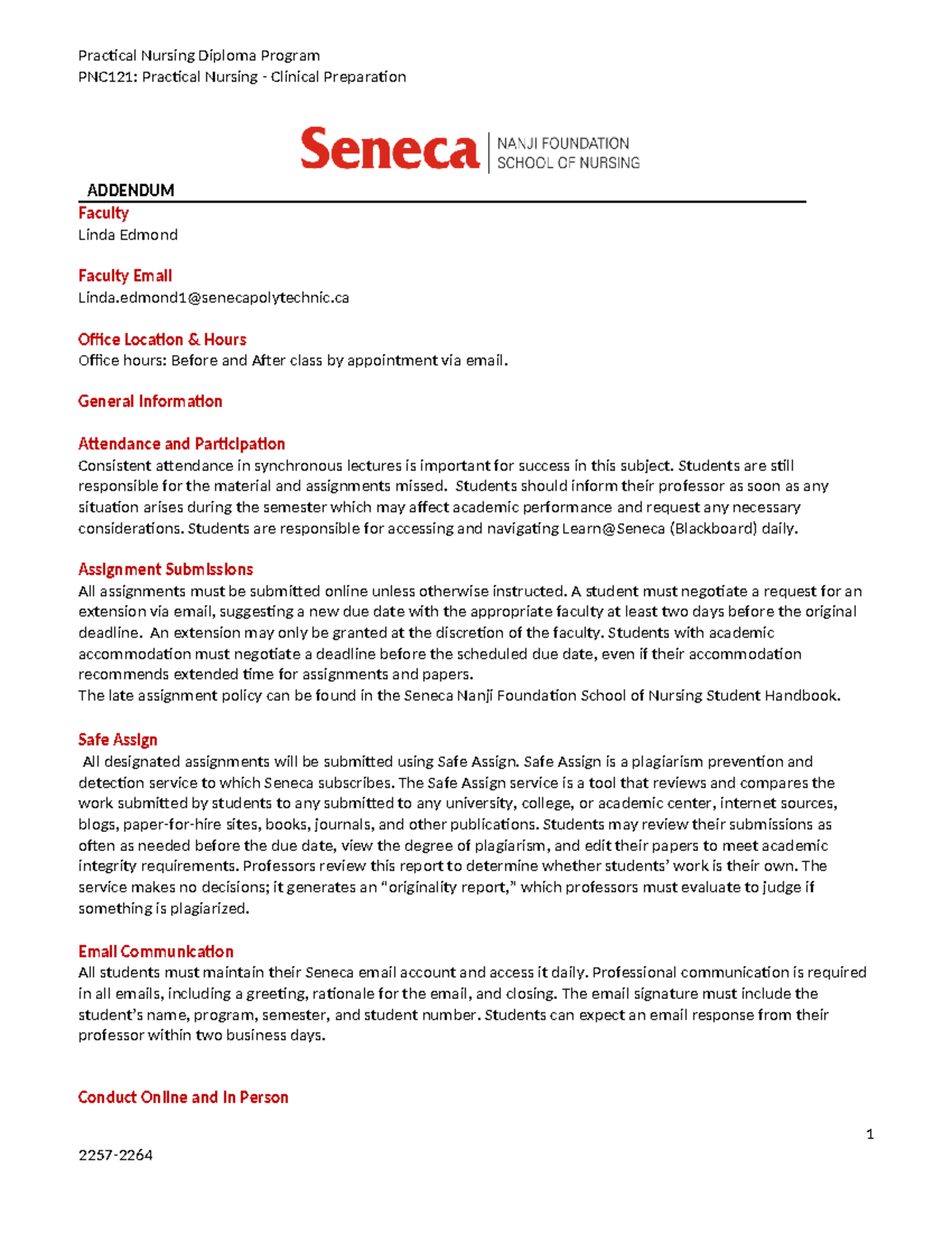 PNC121: Practical Nursing Clinical Preparation - Important Addendum ...