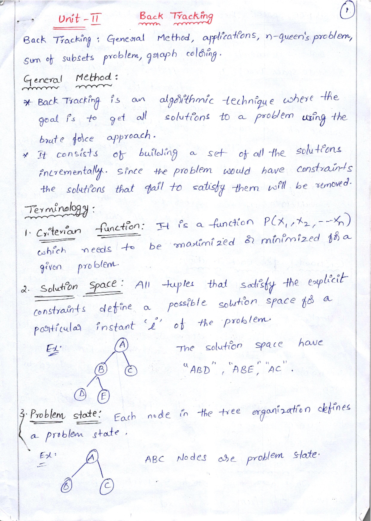 DAA UNIT-2 Backtracking Durga DEVI 0001 - I Unit II Back Tracking Back ...