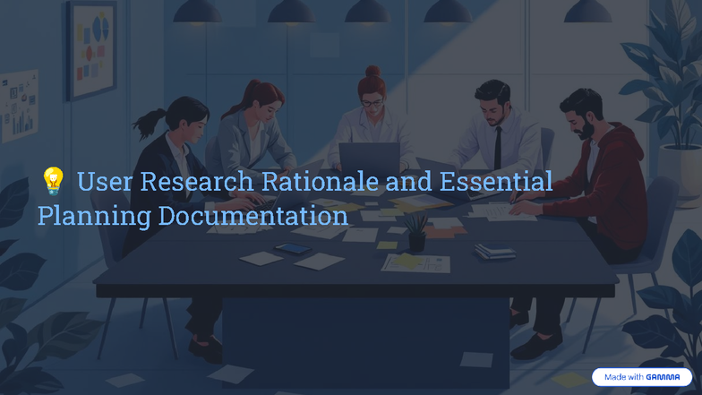 User Research Rationale & Planning Docs D - Studocu