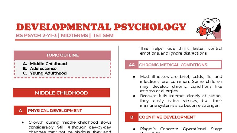 DEVELOPMENTAL PSYCHOLOGY BS PSYCH MIDTERM NOTES 1ST SEM - Studocu
