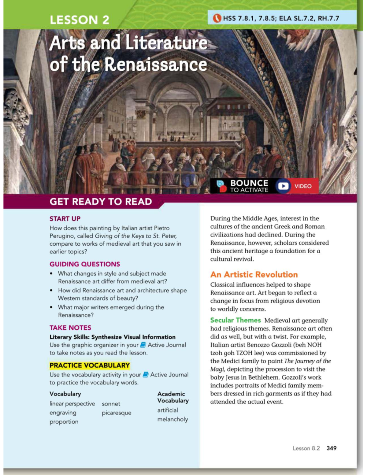 Final Exam Notes: Arts & Literature of the Renaissance HSS 7.8.1, ELA ...