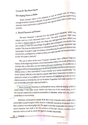 Virtue Ethics - Virtue ethics Character-based ethics A right act is the ...