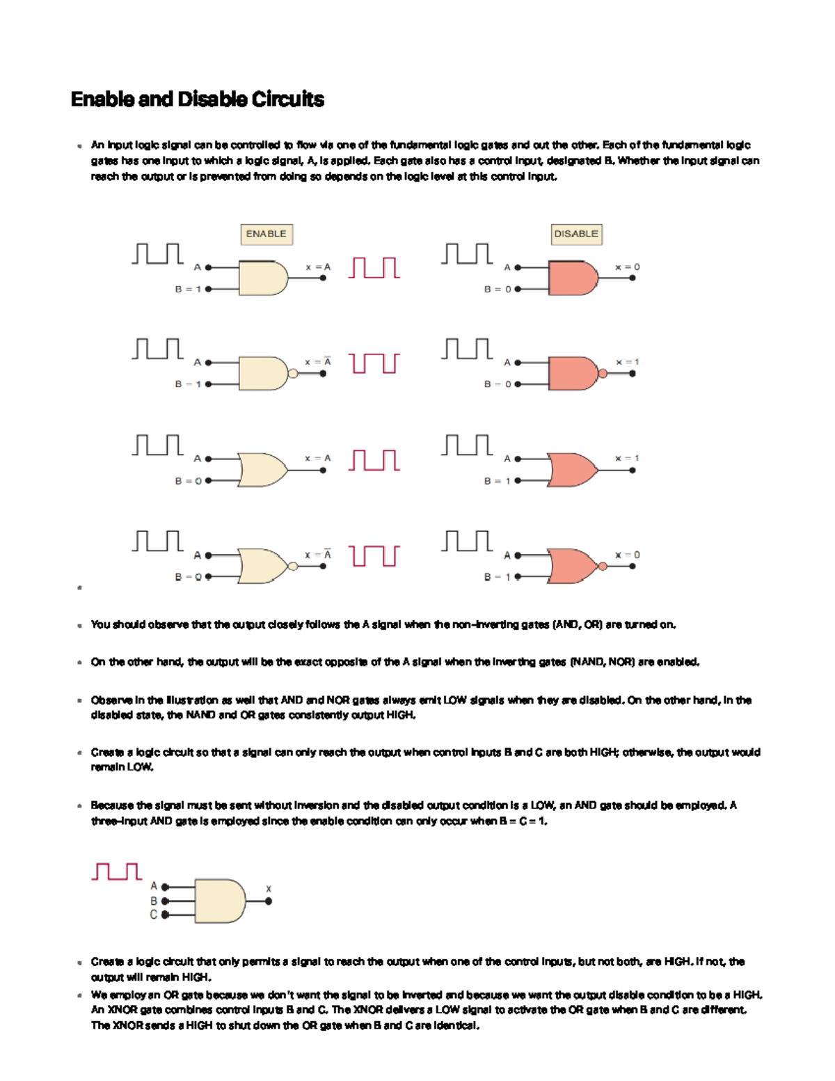 Enable and Disable Circuits: Understanding Logic Gates and Control ...