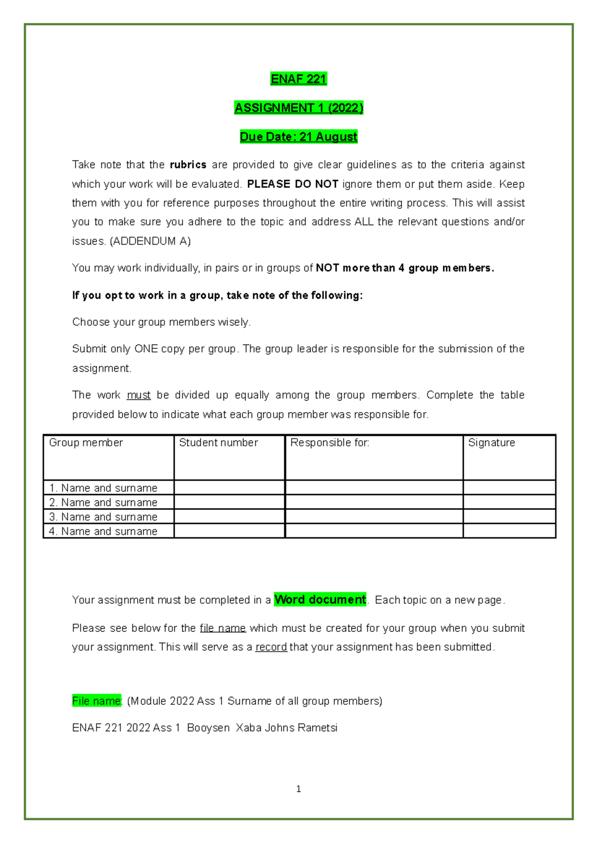 ENAF+221+-+Tutorial+letter++Assignment+1+-+2022+P2 - ENAF 221 ...
