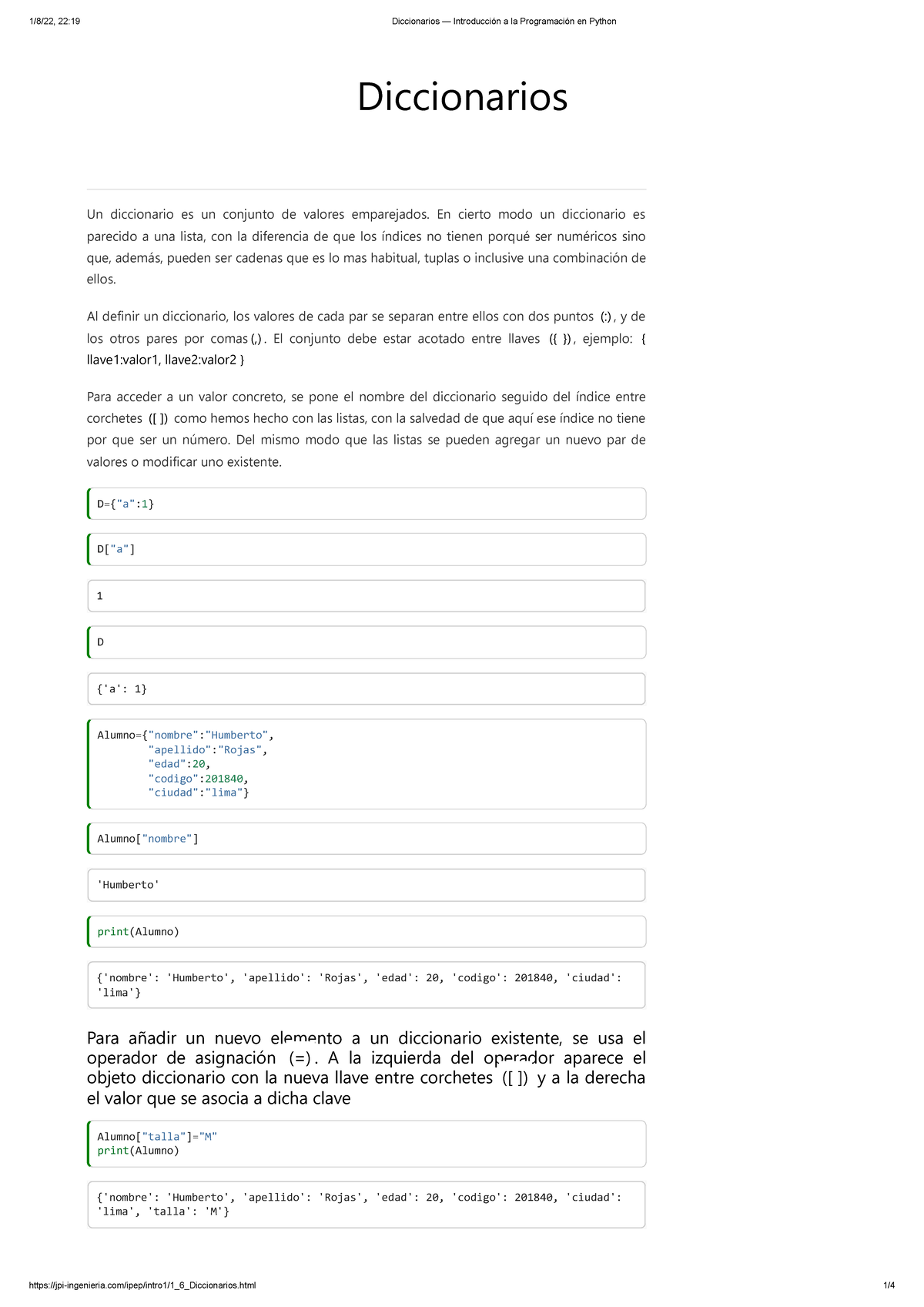 Introducción a Diccionarios en Programación con Python - Curso 2023 ...