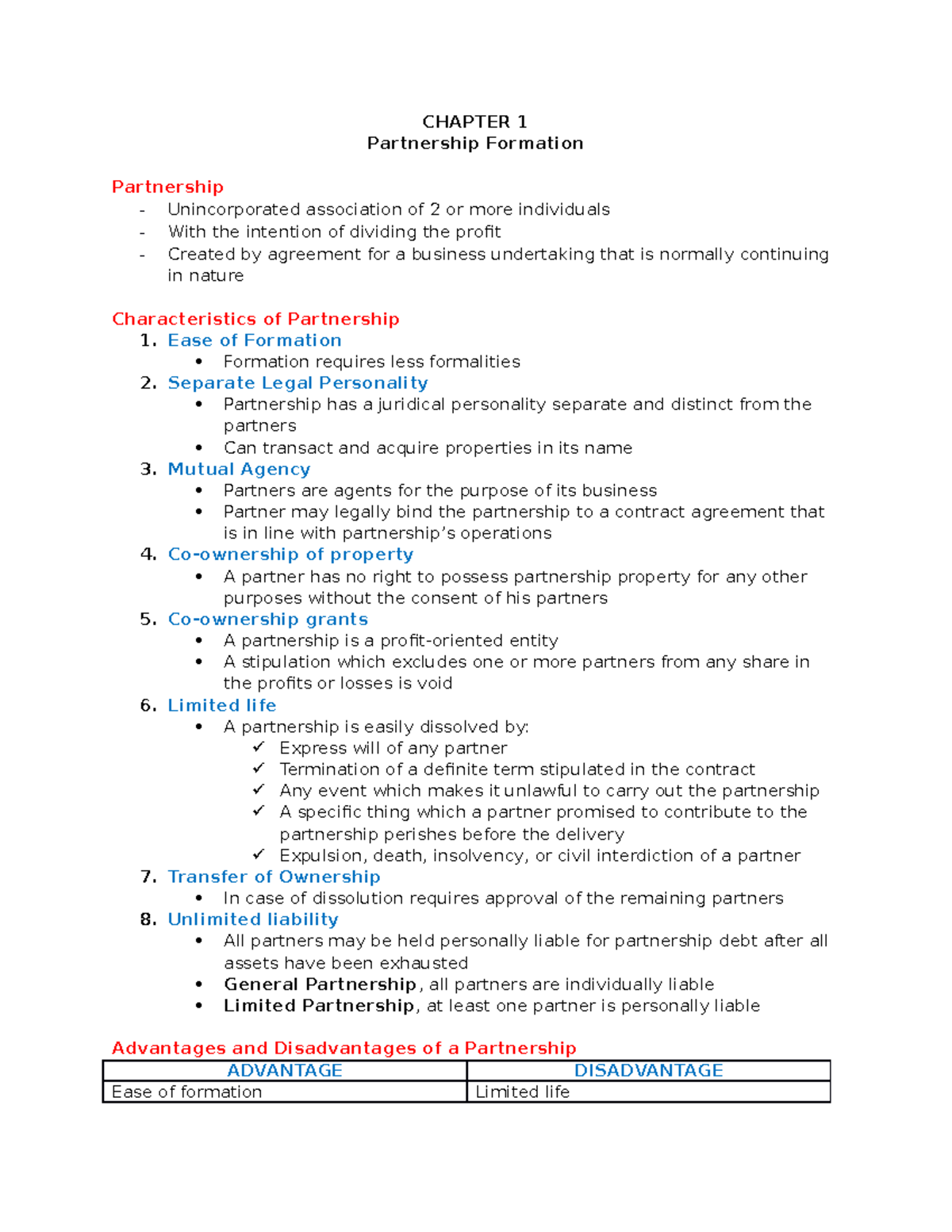 Partnership Formation & Accounting Overview - Zeus Millan 2020 - Studocu
