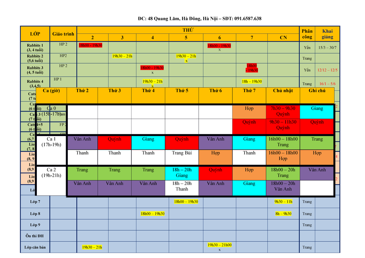 Timetable for Classes - Final Exam Schedule - Studocu