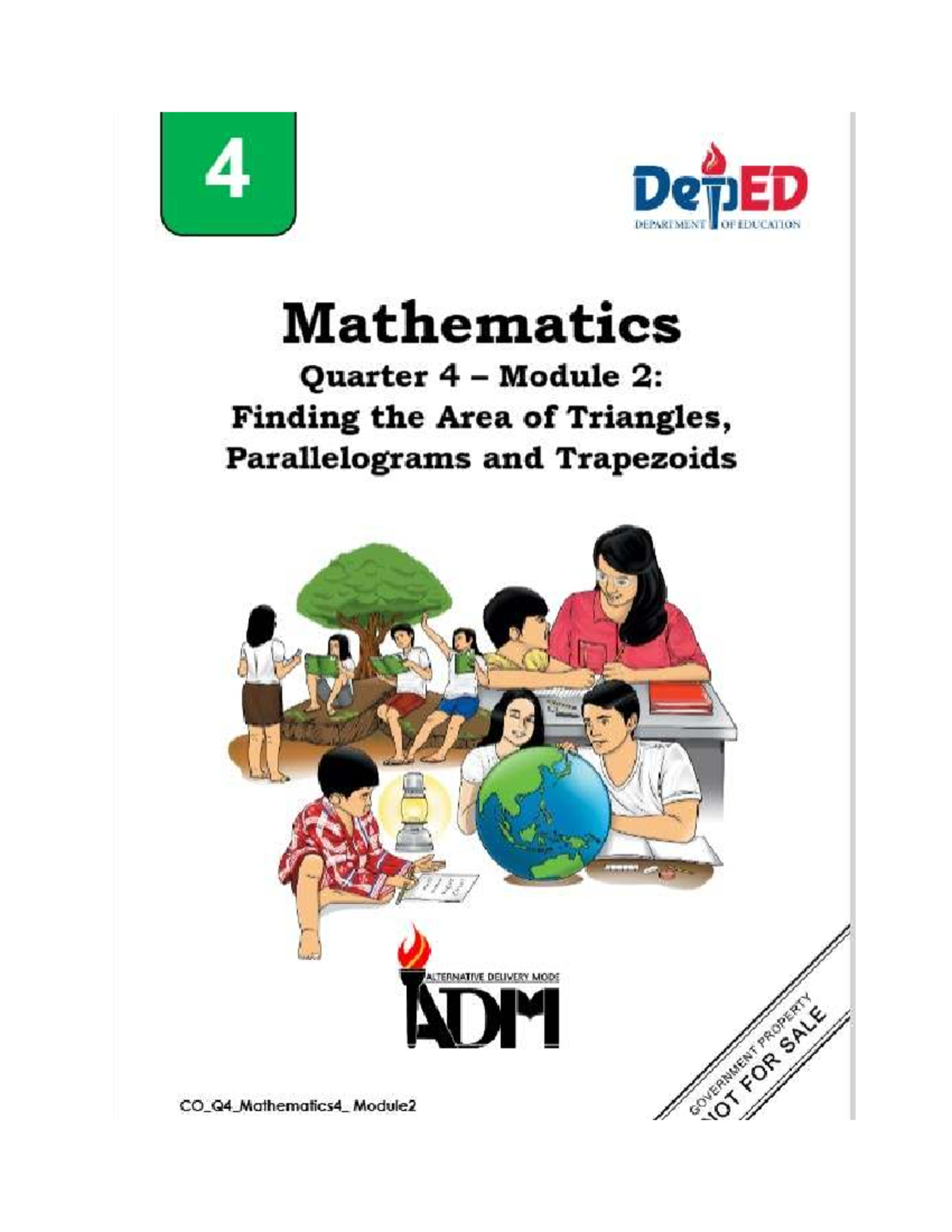 Mathematics 4 Q4 Module 2: Area of Triangles & Parallelograms - Studocu