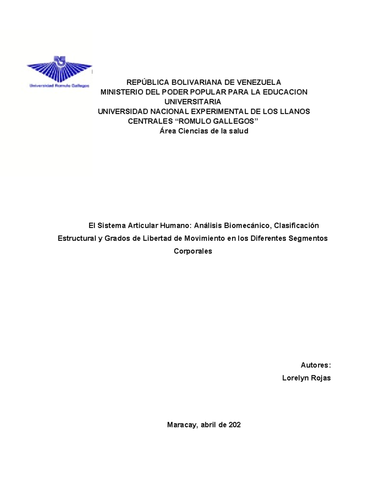 Análisis Biomecánico del Sistema Articular Humano: Estructura y ...