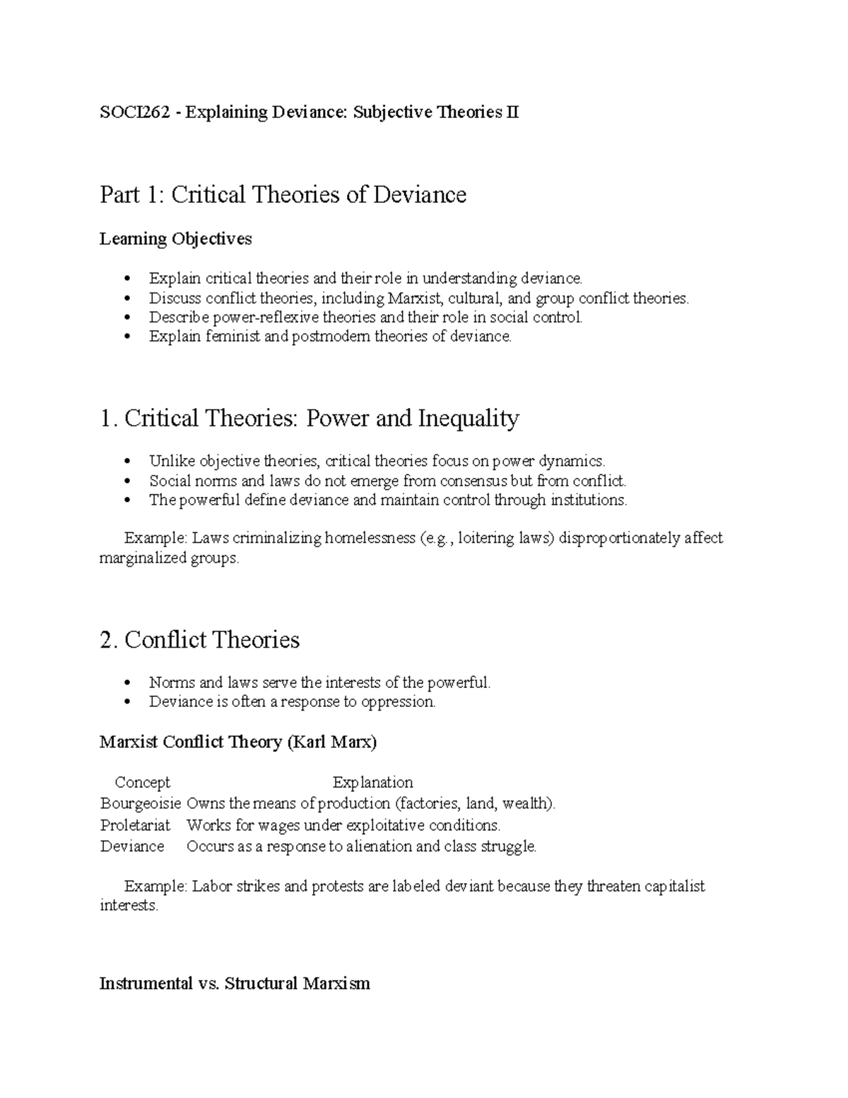 SOCI262 Lesson 1: Exploring the Concept of Deviance and Normalcy - Studocu