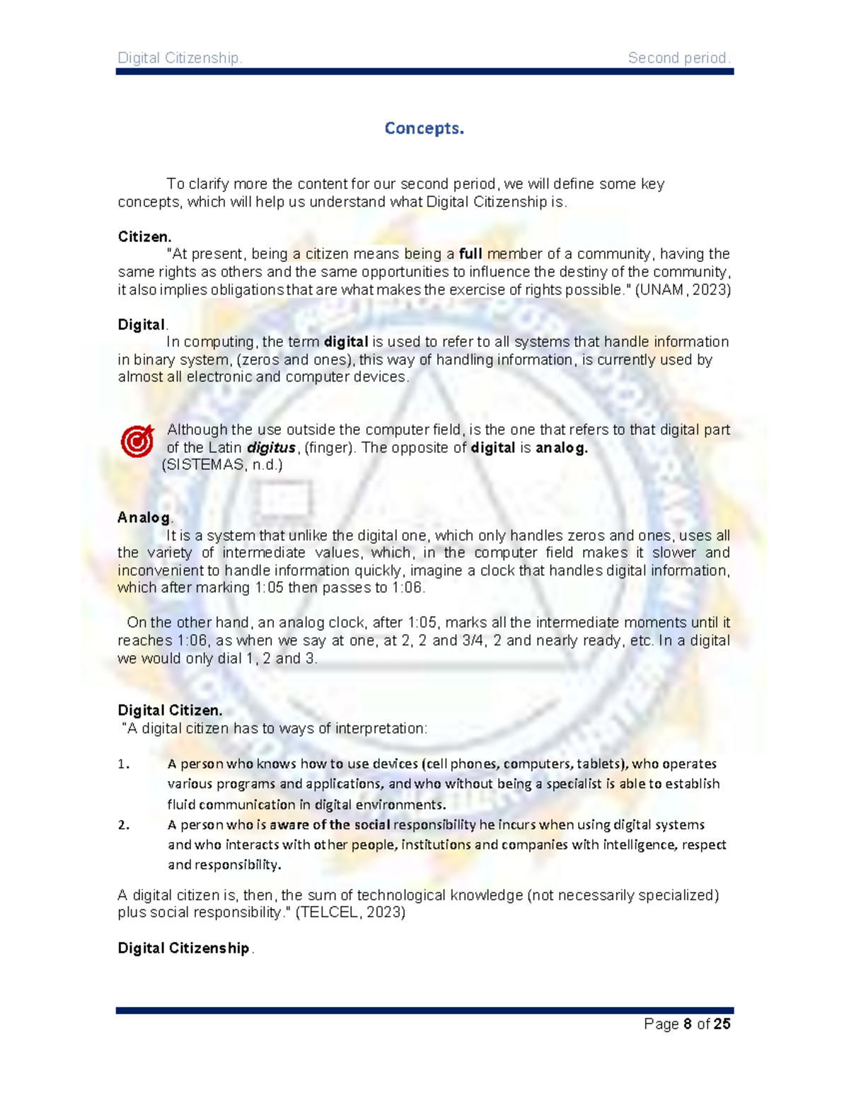 2nd Period Digital Citizenship Concepts & Key Terms Guide - Studocu