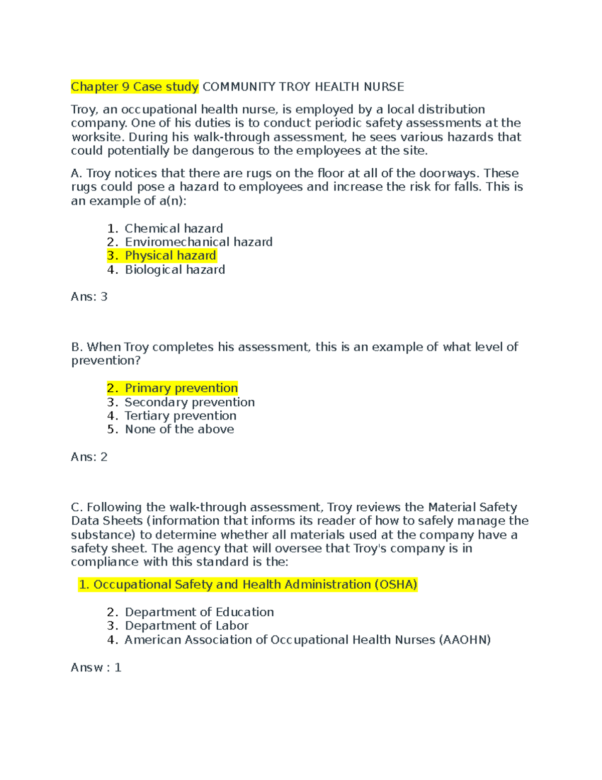 Chapter 9 TROY community case study - Chapter 9 Case study COMMUNITY ...
