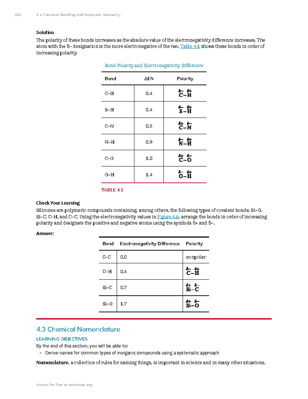 4.3 Chemical Nomenclature and Bond Polarity - Studocu