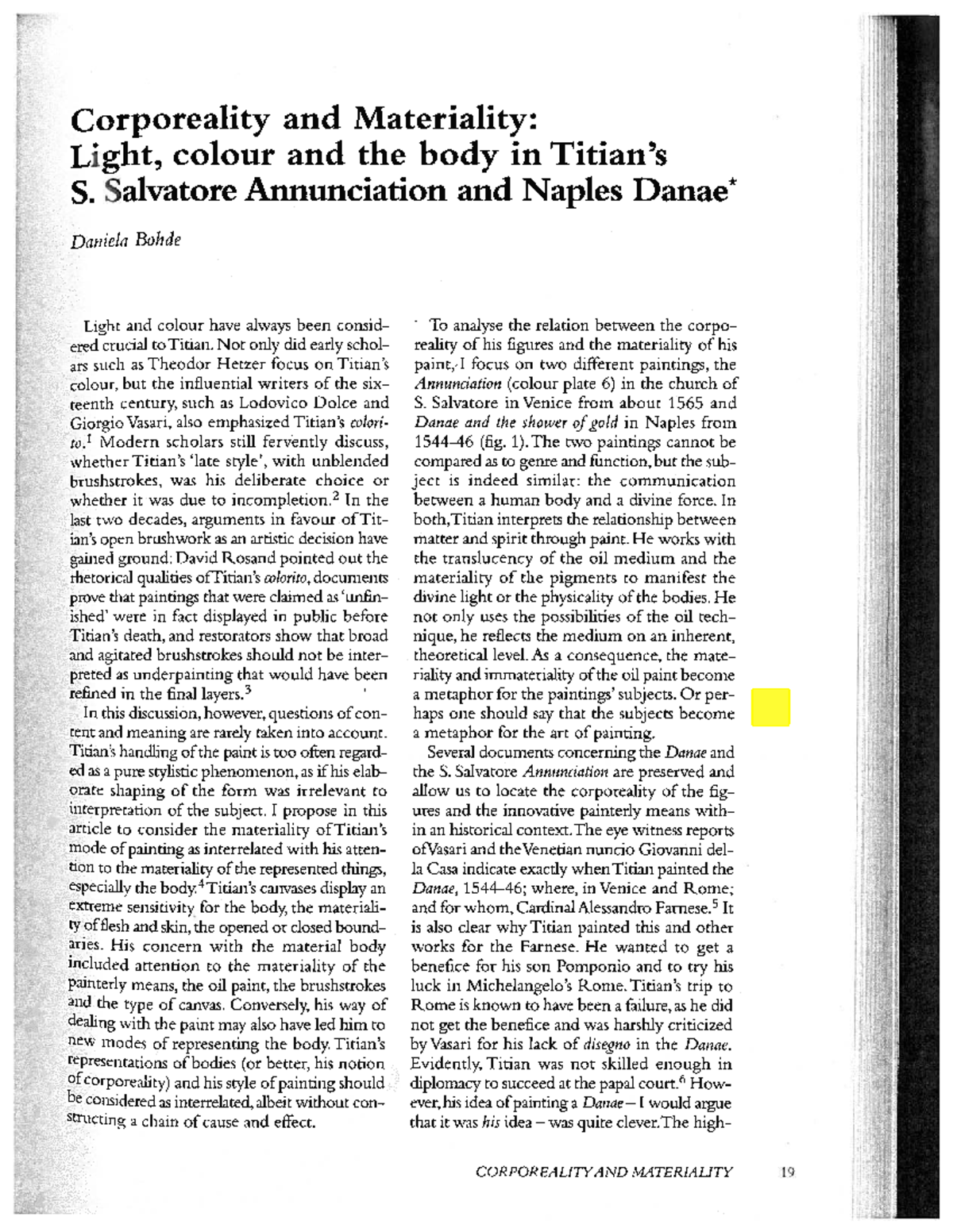 Corporeality and Materiality in Titian's Works: Insights and Analysis ...