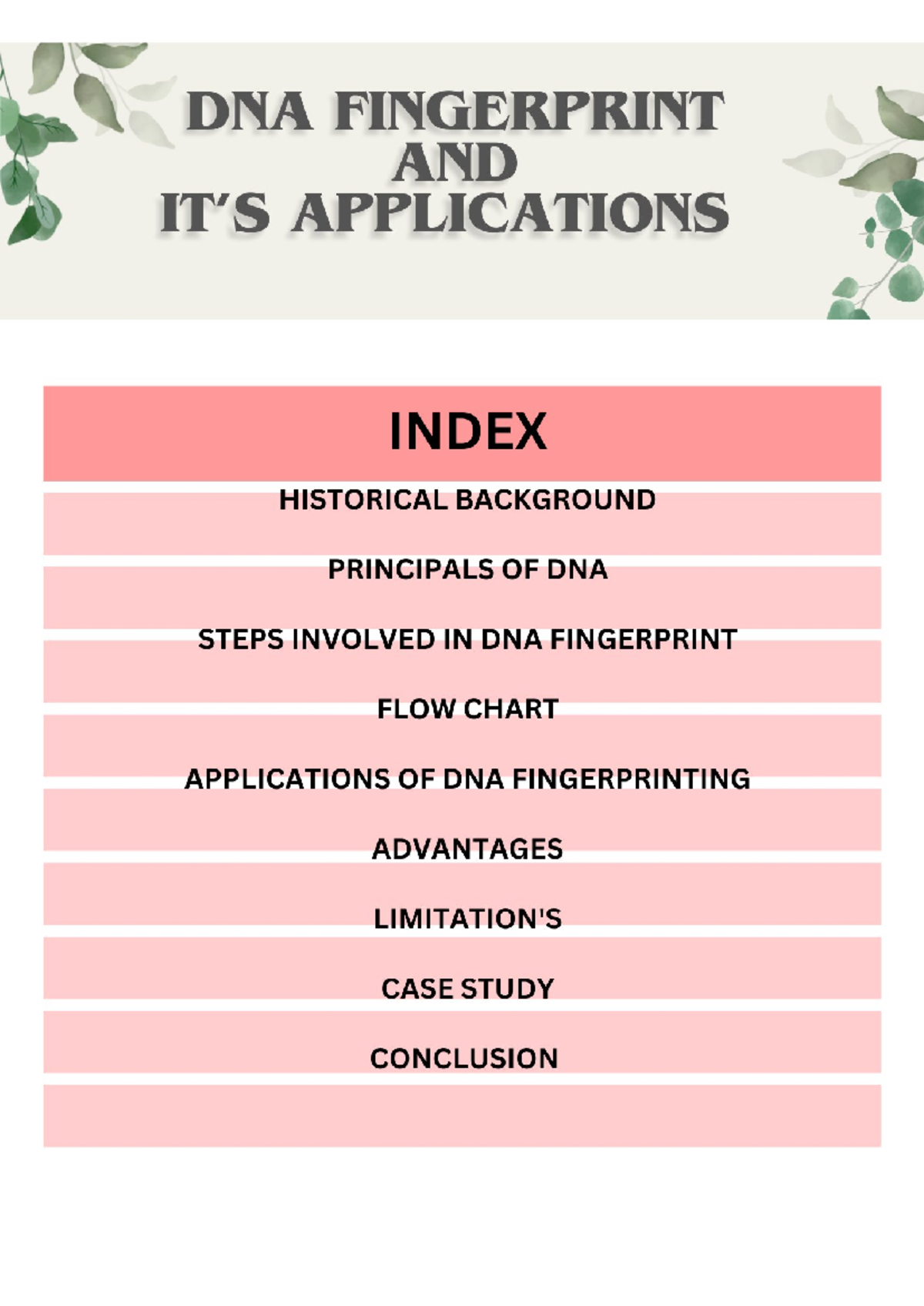 DNA Fingerprinting: Historical Background, Applications & Case Study ...