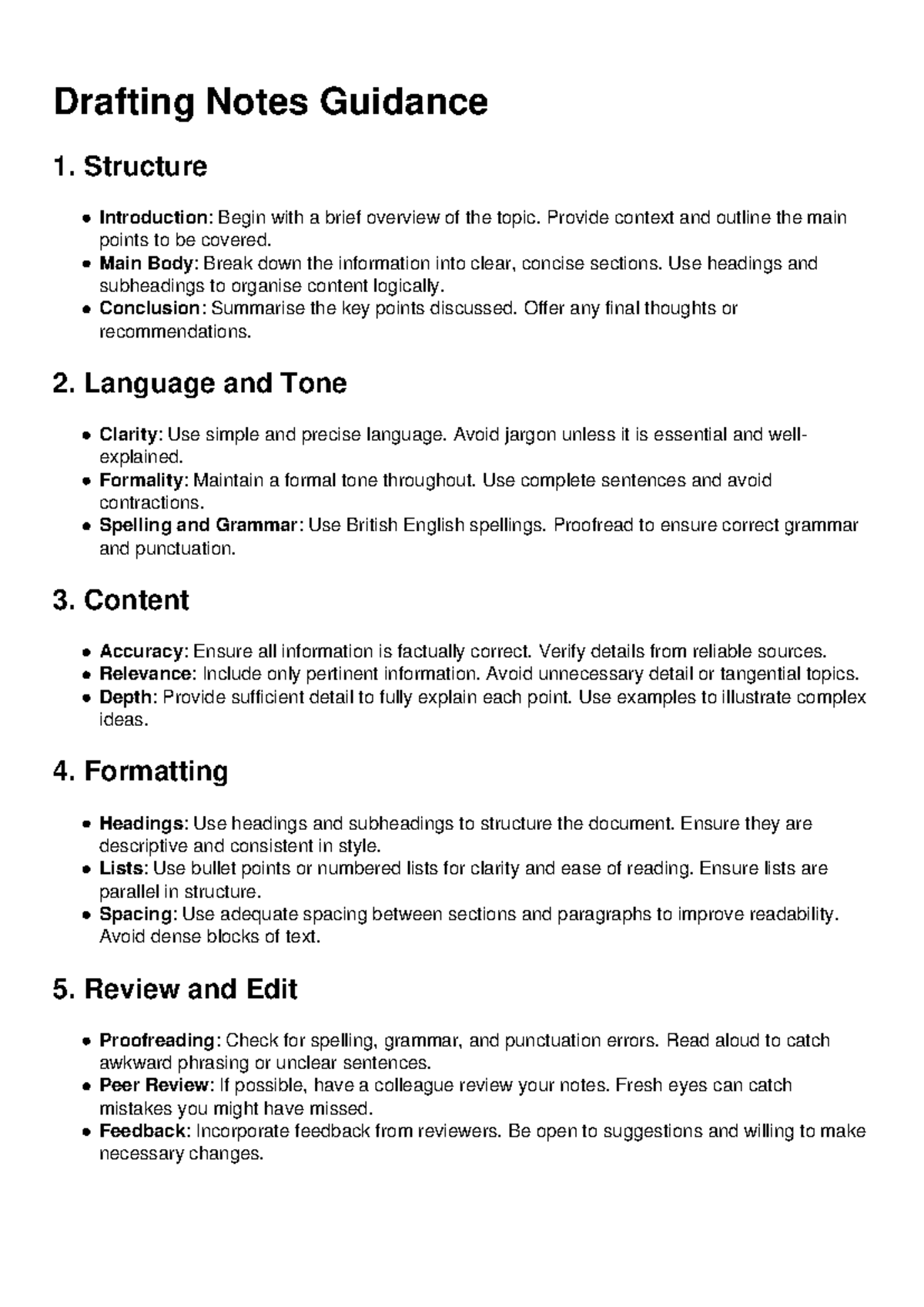 drafting notes for academic purpose only - Drafting Notes Guidance 1 ...