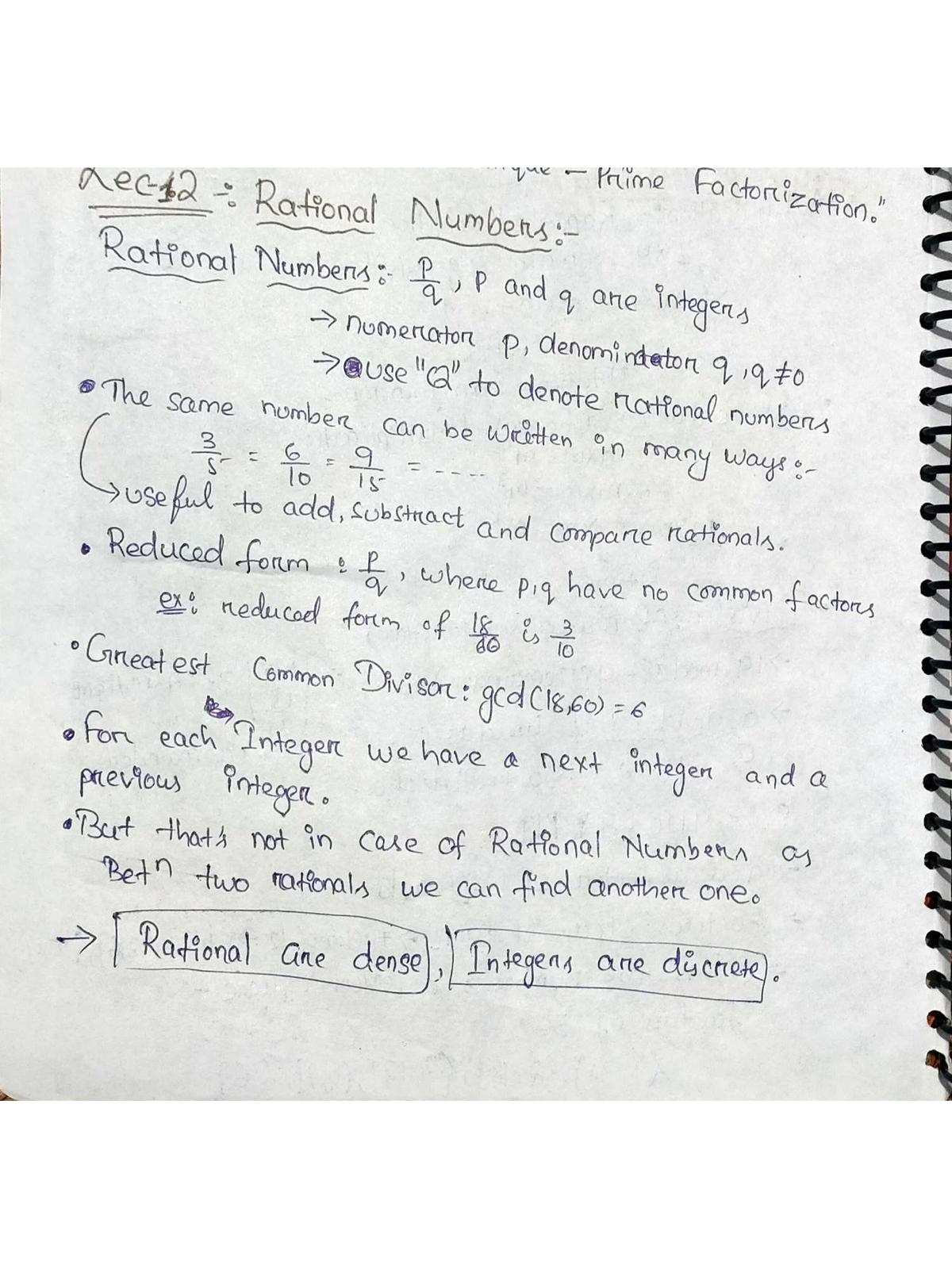 Math1 W1 Lecture 1: Understanding Rational Numbers and Their Properties ...