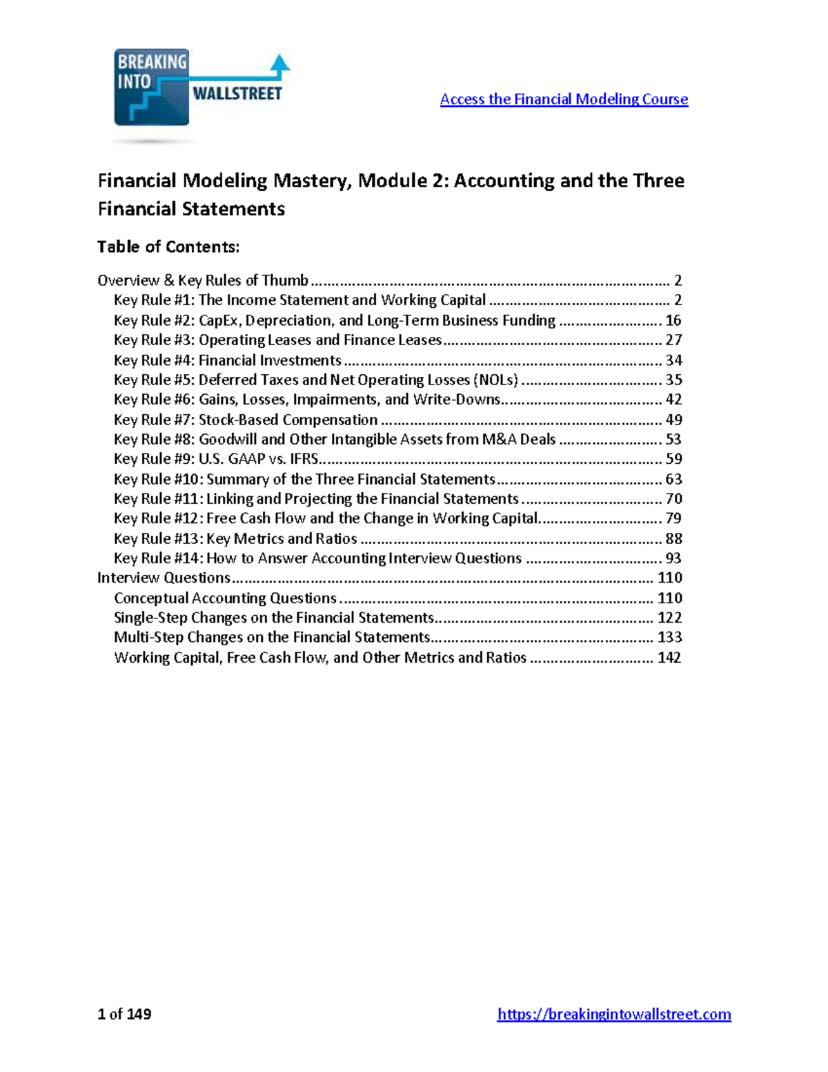 Financial Modeling Mastery: Module 2 - Accounting & Financial ...