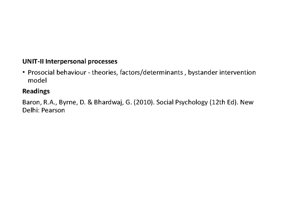 ISP - Prosocial Behavior Theories and Interventions - Studocu