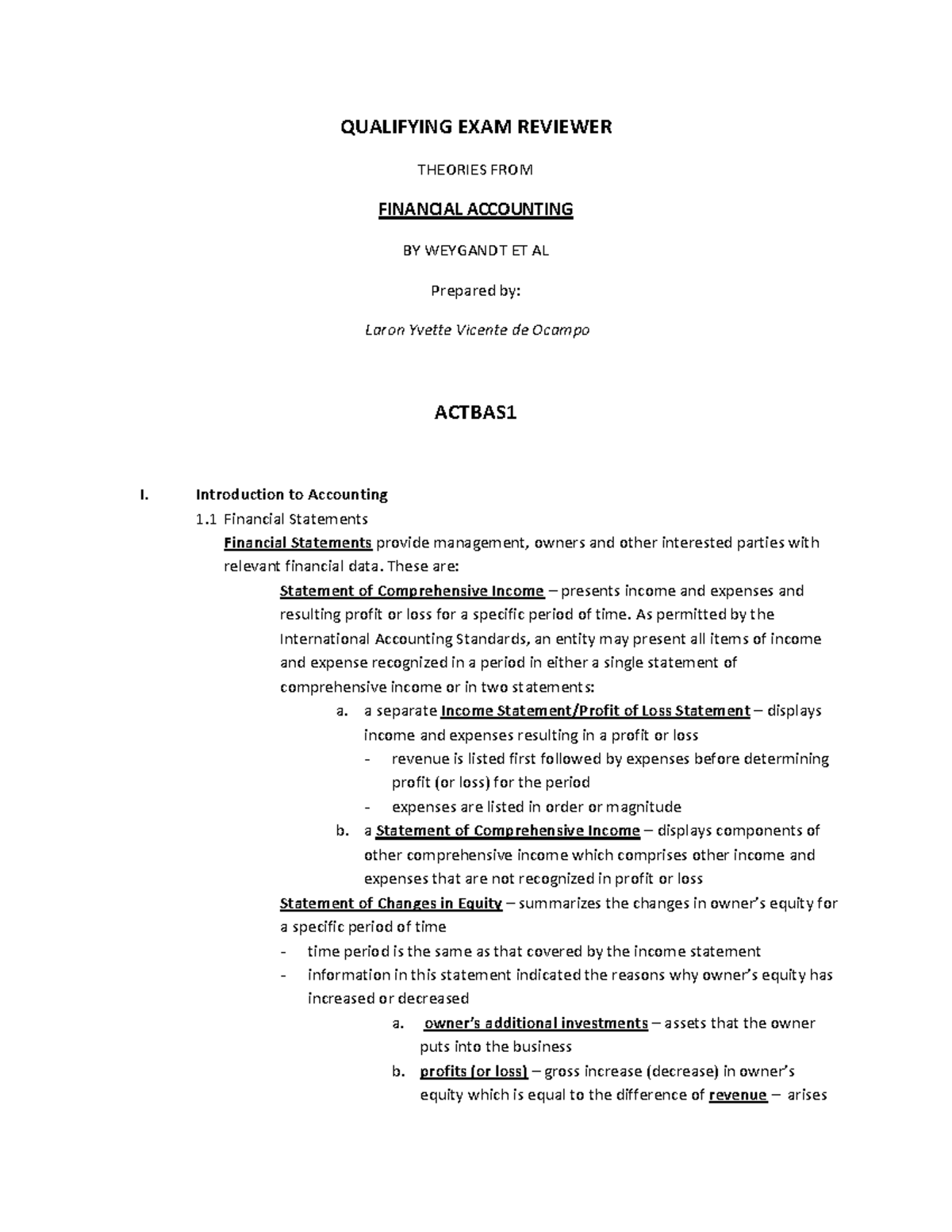 Qualifying Exam Review for ACTBAS 2022: Financial Accounting Insights ...