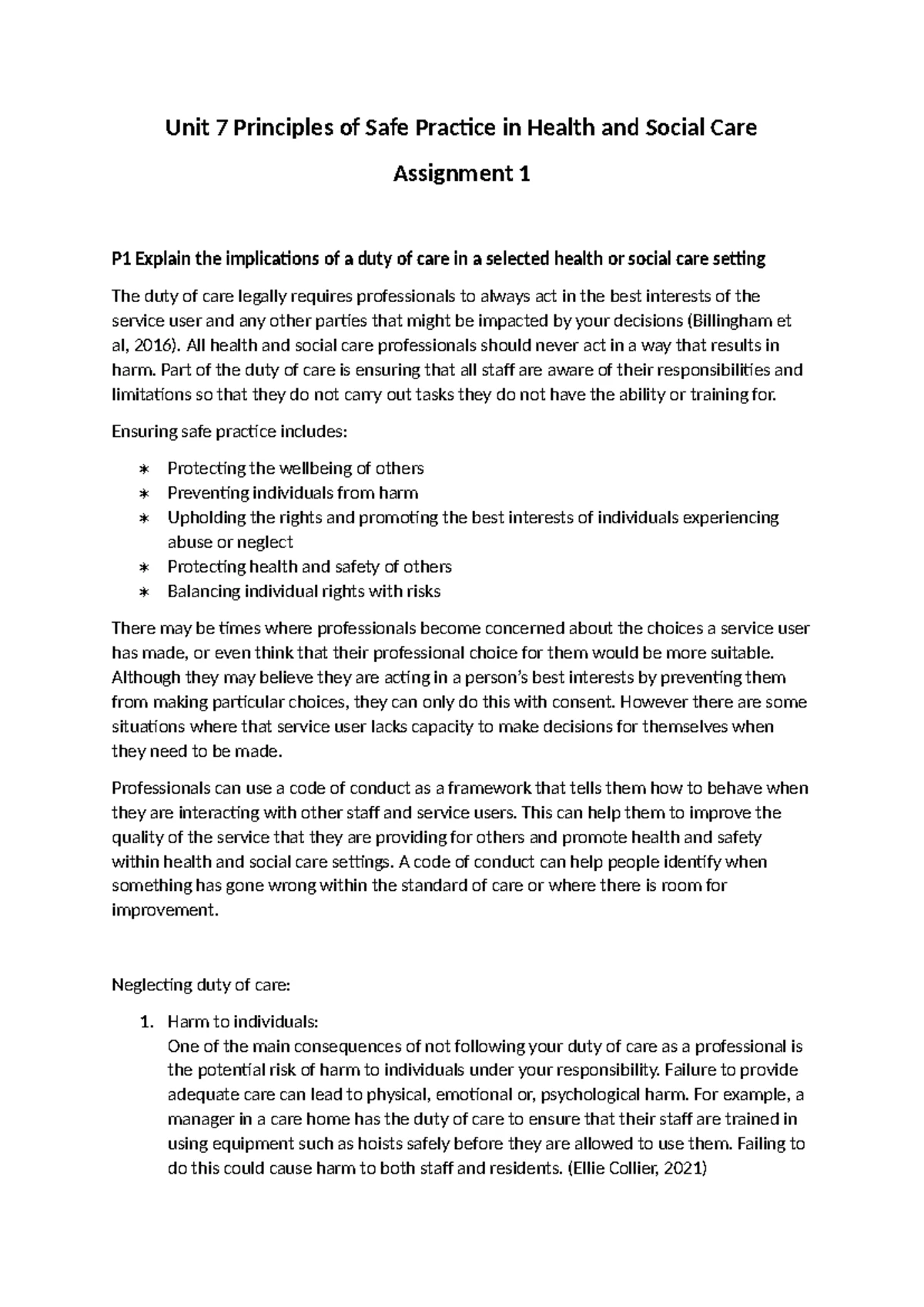 Unit 9 Assignment 1 - Unit 9: Infection Prevention and Control in Health and Social Care P1 ...