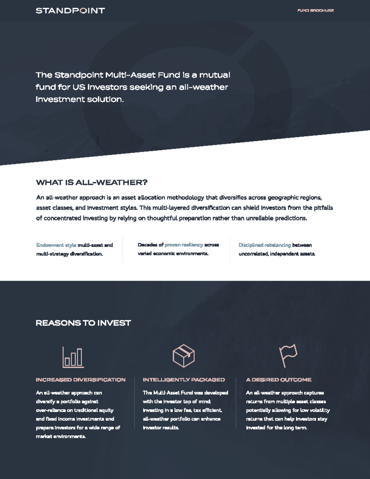 STANDPOINT FUND BROCHURE: Mutual Fund Overview and Investment Strategy ...