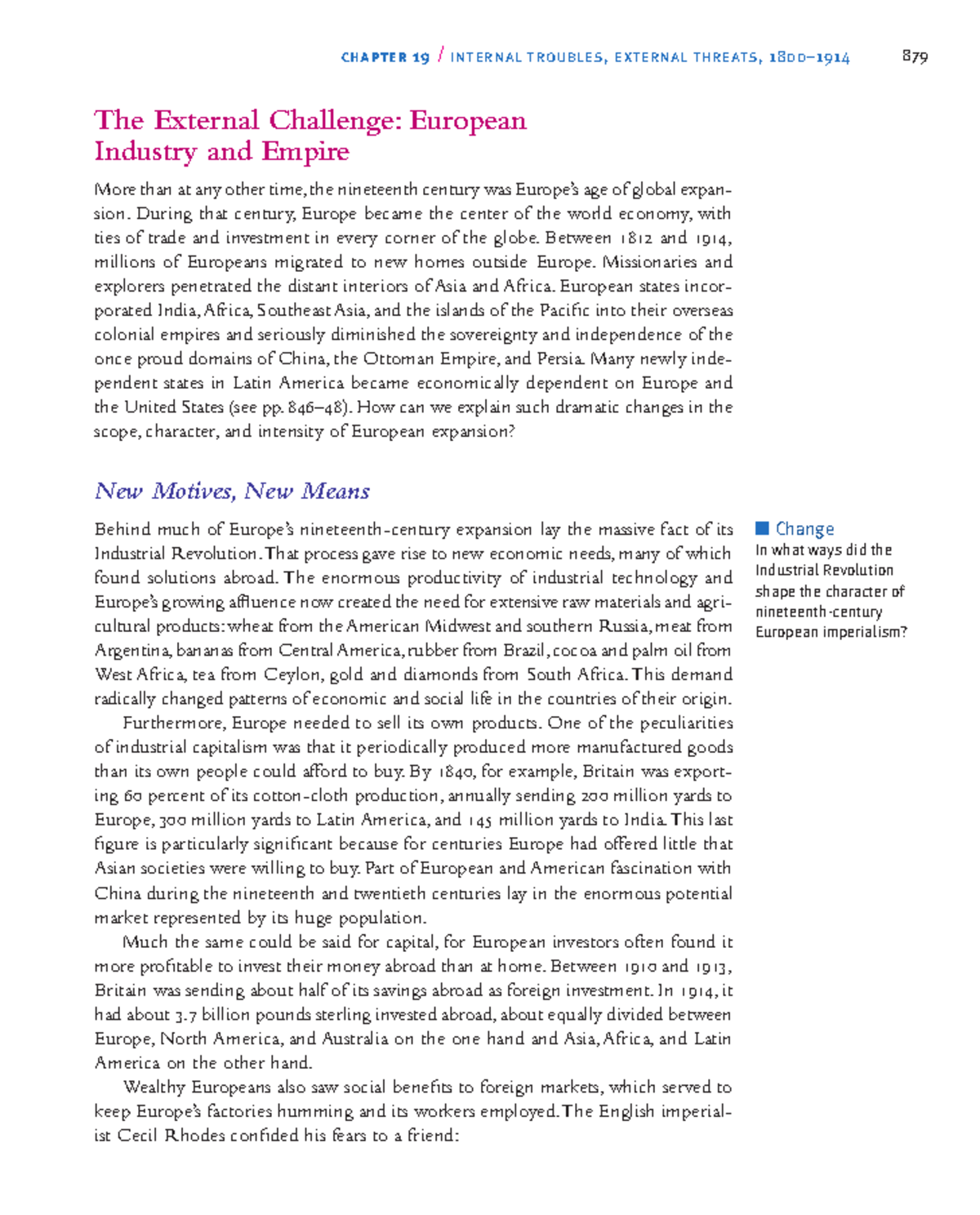 Chapter 19: Internal Challenges and External Threats in Europe - Studocu