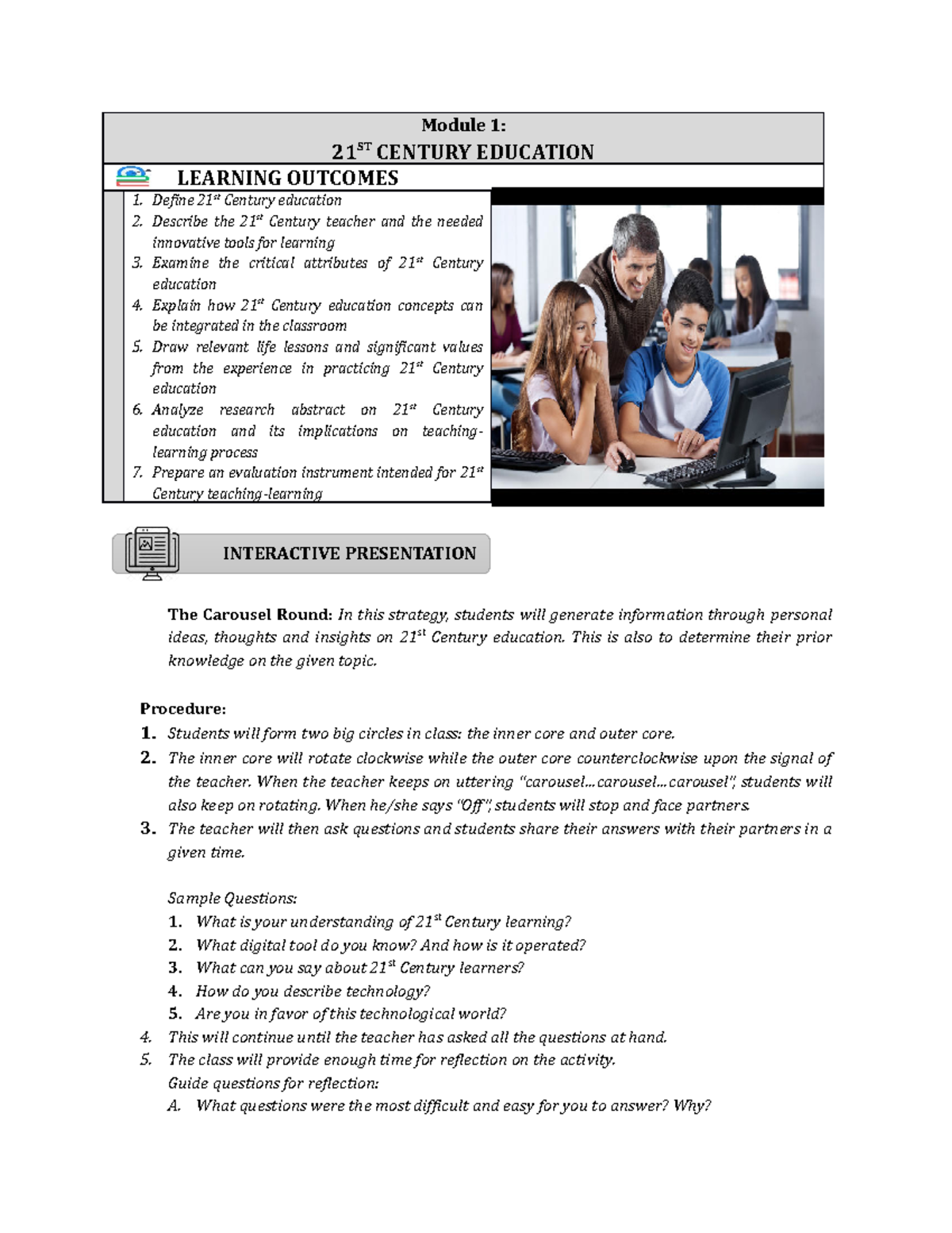 21st Century Education: Understanding and Impact - Chapter 1 Overview ...