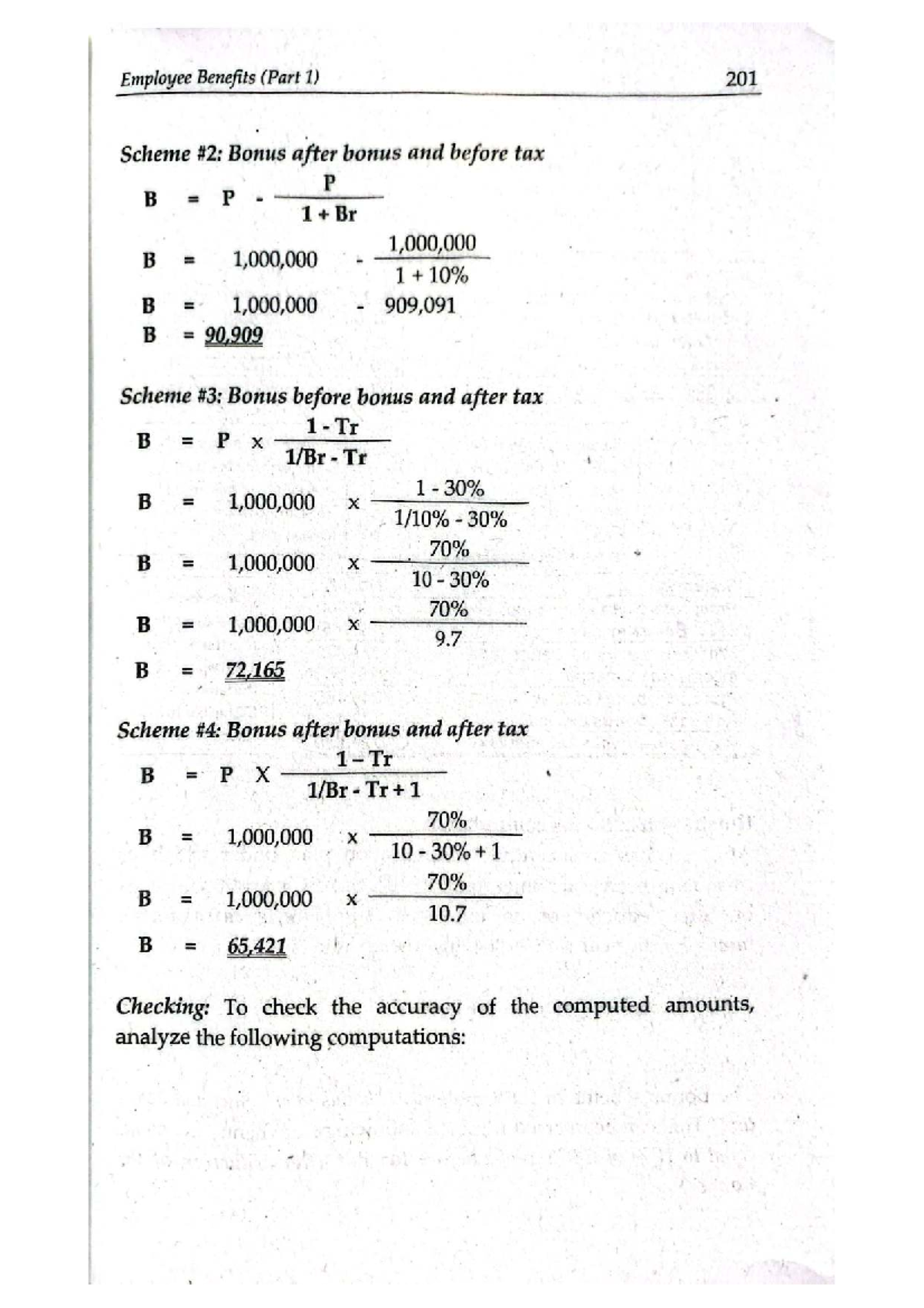 Employee Benefits Analysis (Part 1) - 201 Scheme Bonus Computation ...