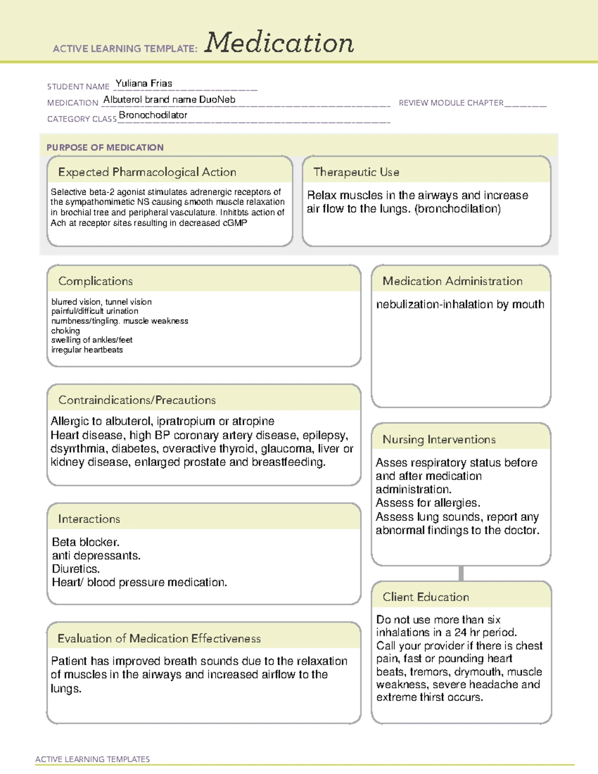 Gabapentin Medication Card - Key Nursing Interventions & Actions - Studocu